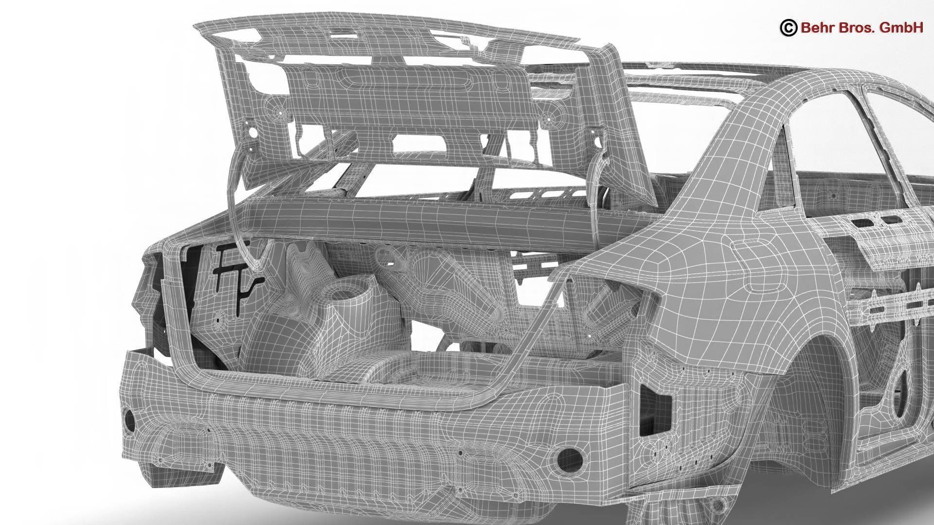 Generic Car Body in white 3D model | CGTrader