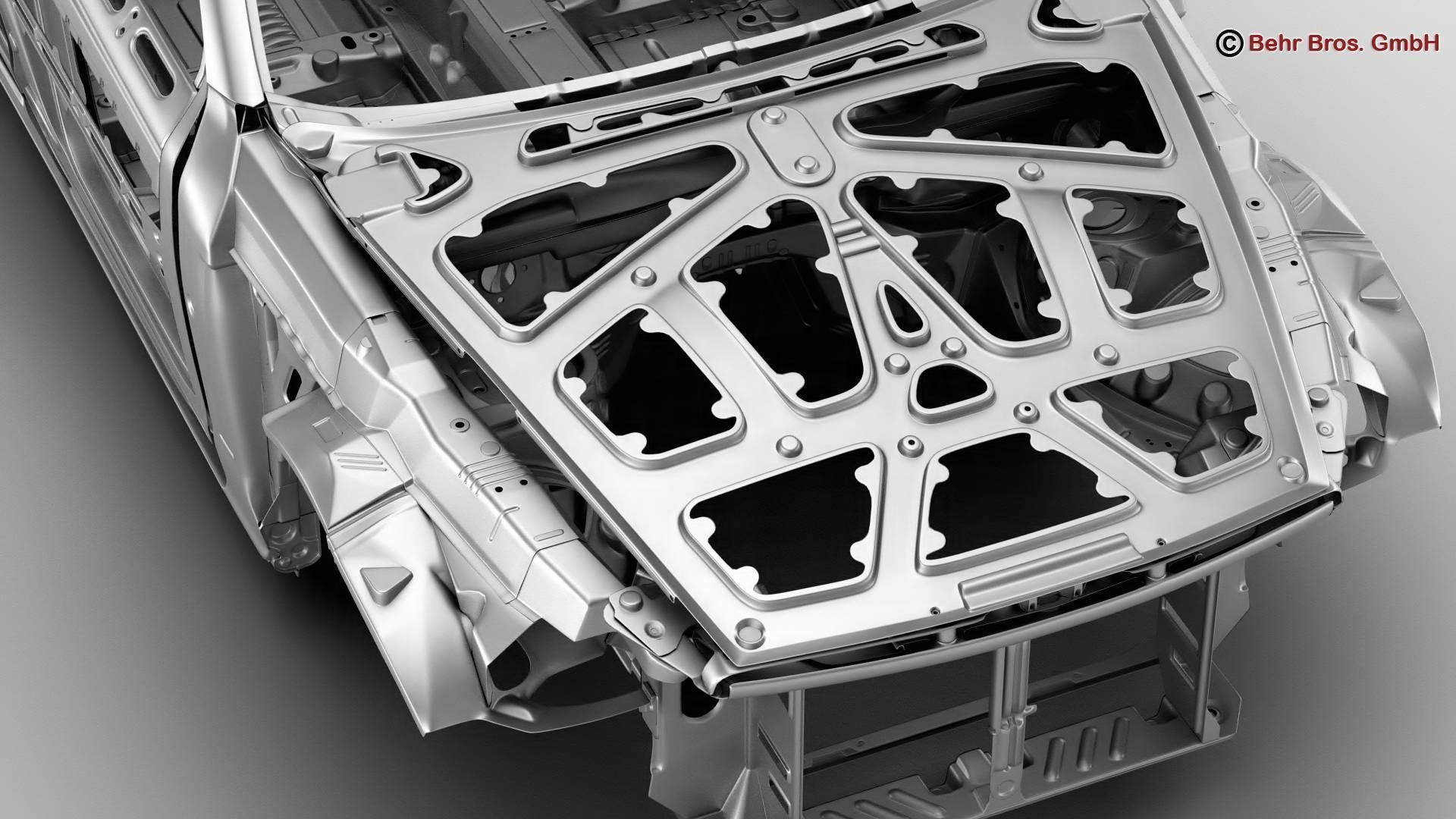 Generic Car Body in white 3D Model MAX OBJ 3DS FBX C4D LWO LW LWS ...