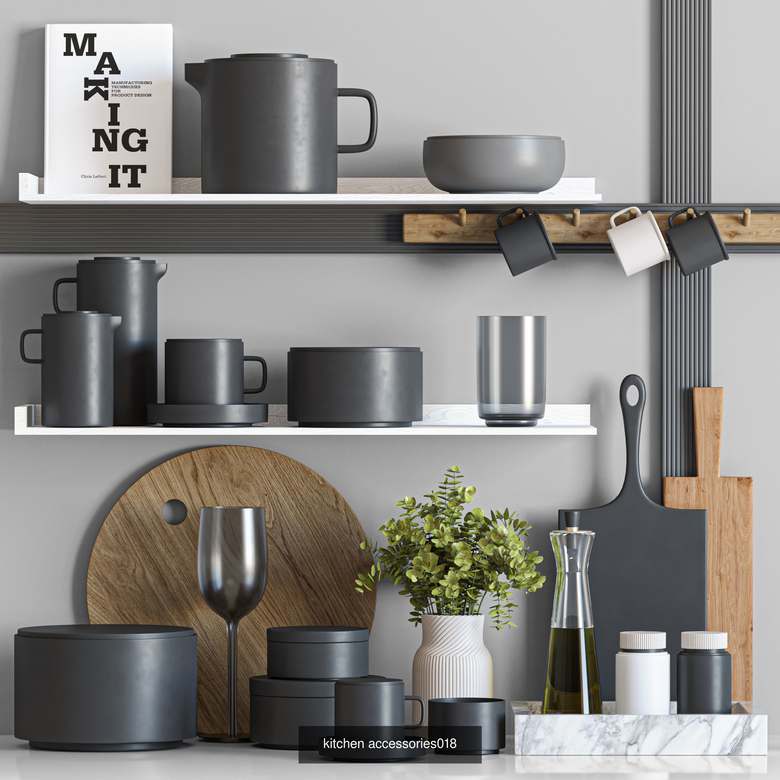 5 kitchen accessories collections vol 4 | CGTrader