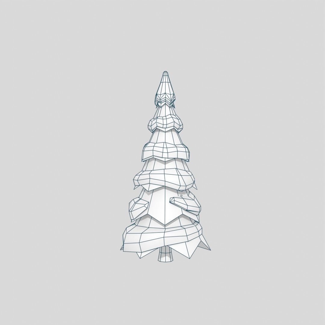 3D model Spruce tree Low-poly VR / AR / low-poly | CGTrader