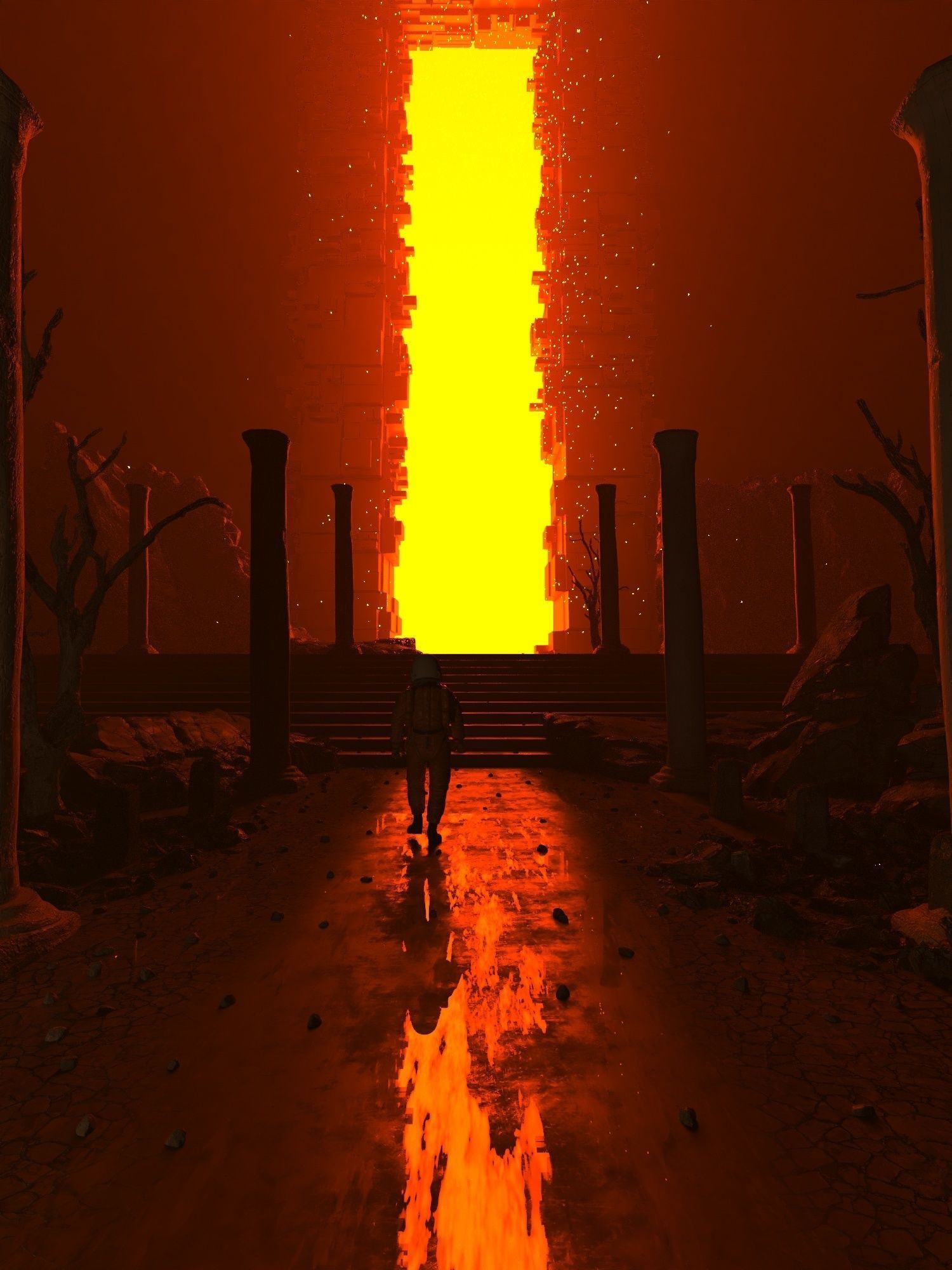 Gates Of The Underworld 3D model animated rigged | CGTrader