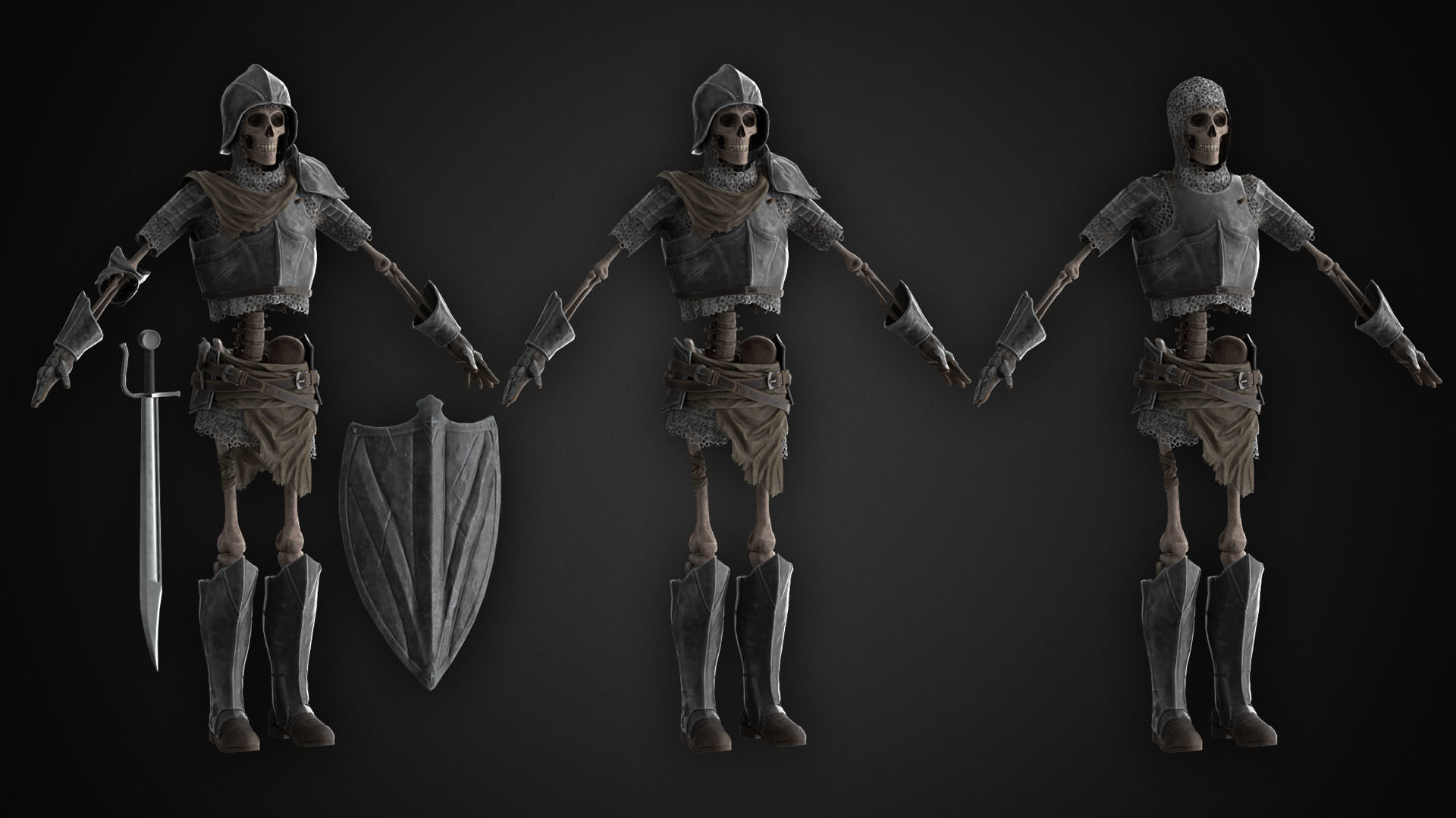 3D model Skeleton Warrior VR / AR / low-poly | CGTrader