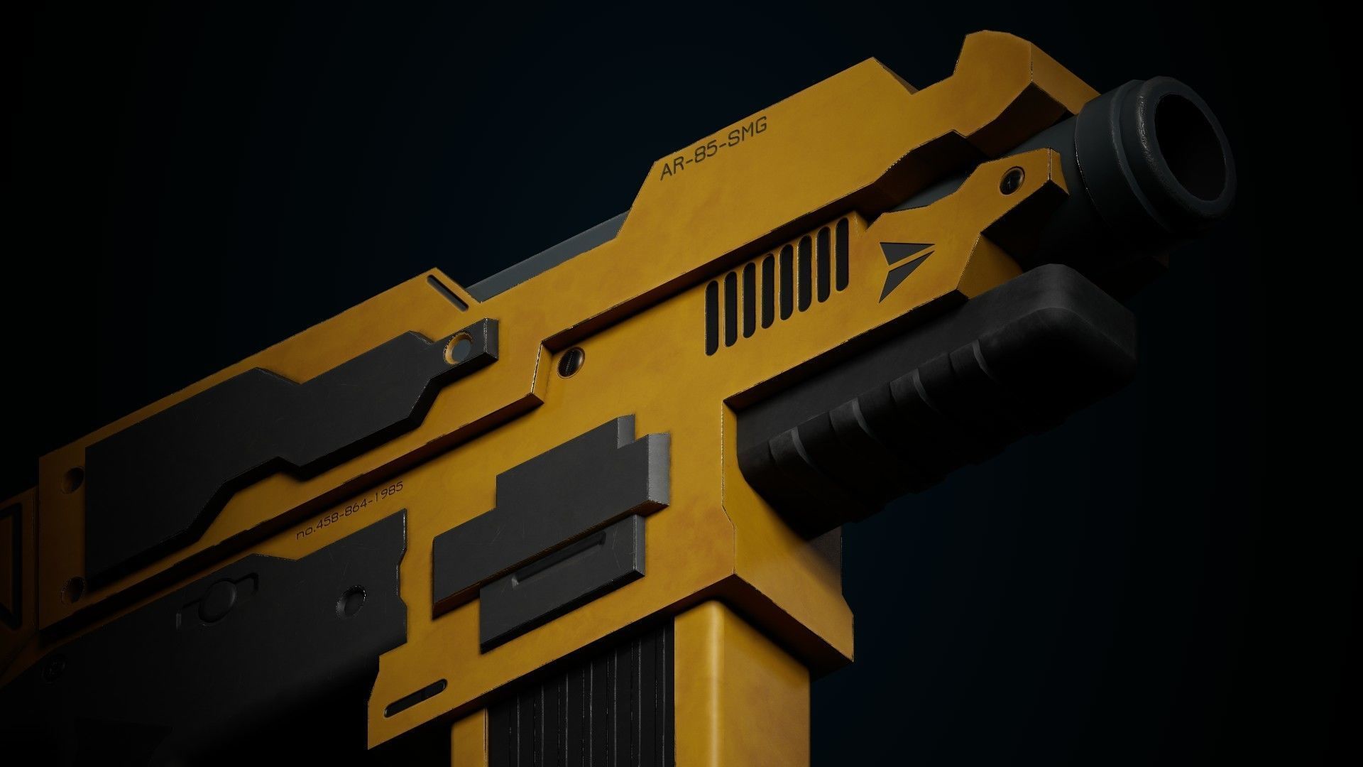 3D model Sci Fi SMG - Submachine gun Low-poly 3D model VR / AR / low ...