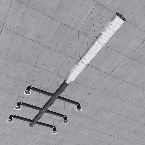 Industrial Ventilation-Duckting Kit 3D model | CGTrader