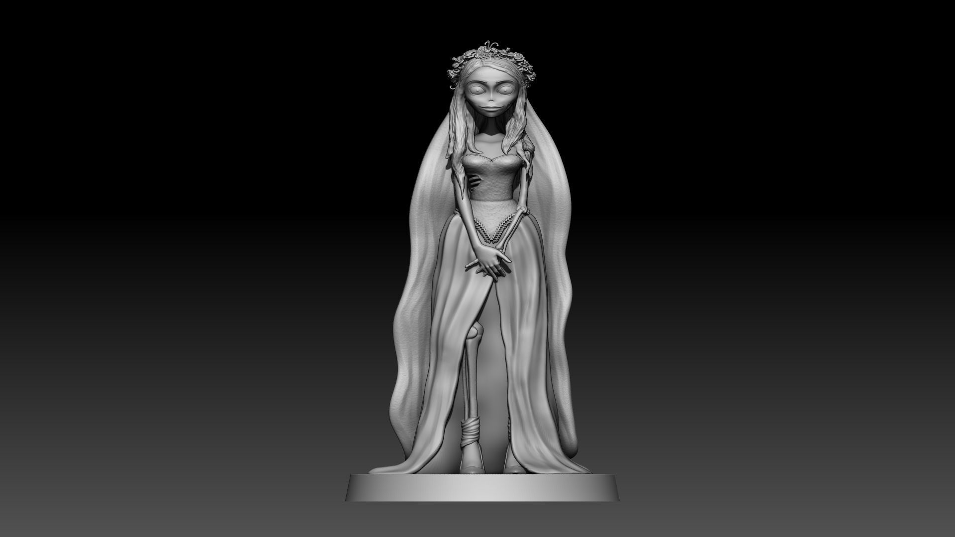Corpse Bride Emily 3D Print 3D model 3D printable | CGTrader