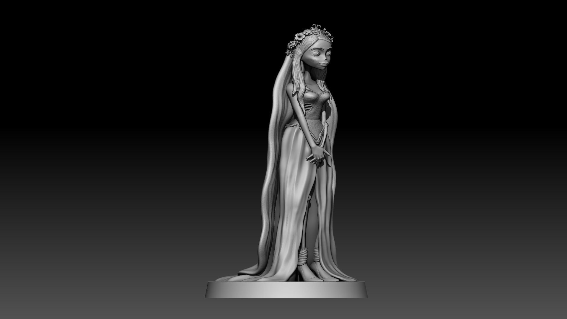 Corpse Bride Emily 3D Print 3D model 3D printable | CGTrader