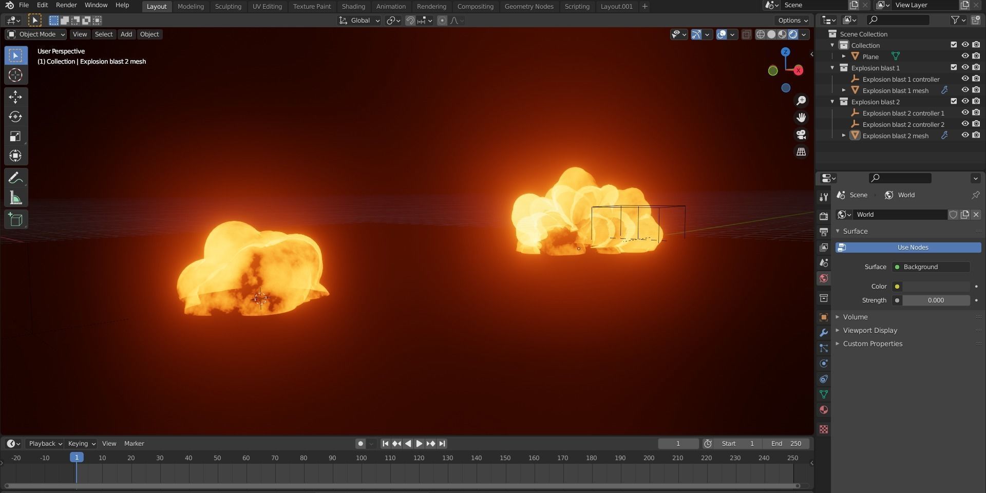 Fire Explosion reactive mesh free 3D model | CGTrader