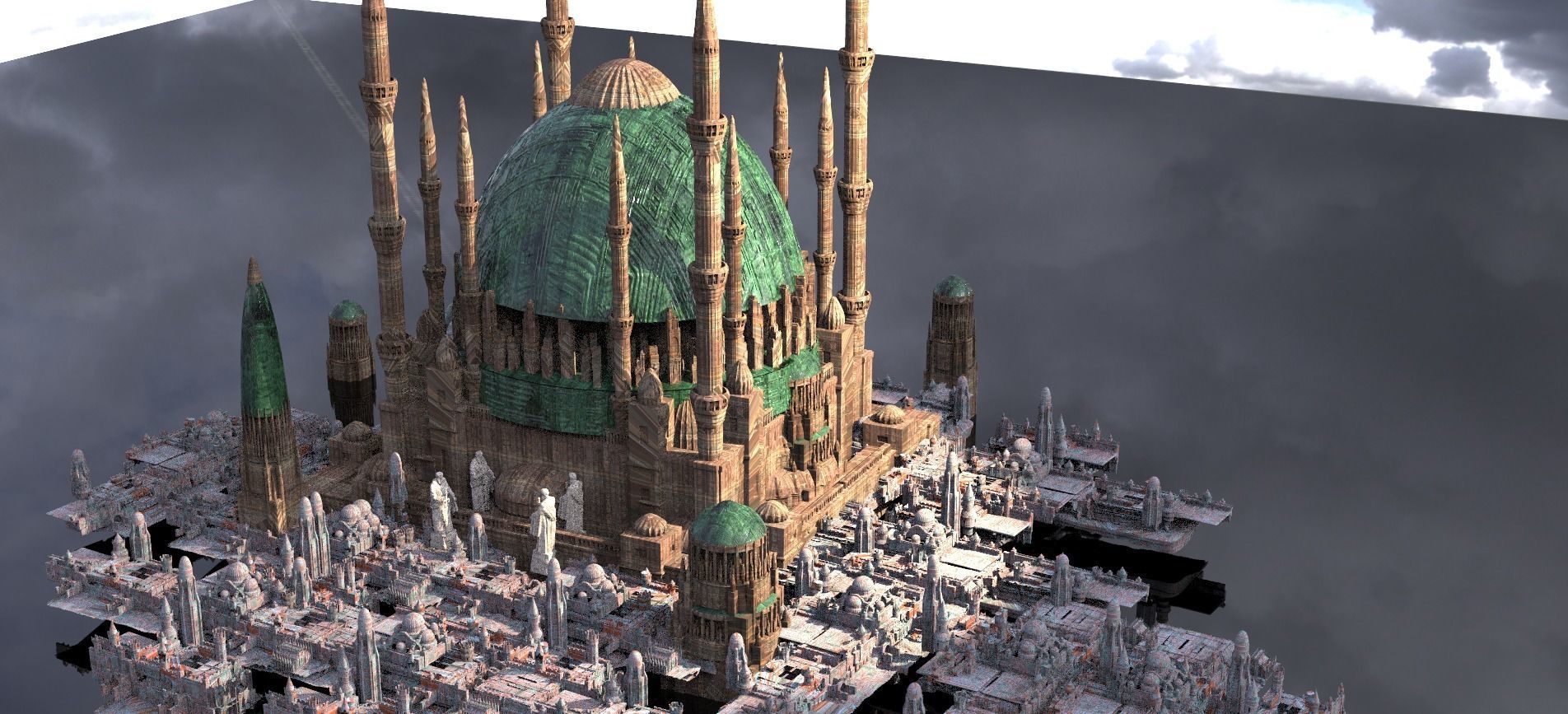 Sci fi Temple structures star wars style kit bash 3D model | CGTrader