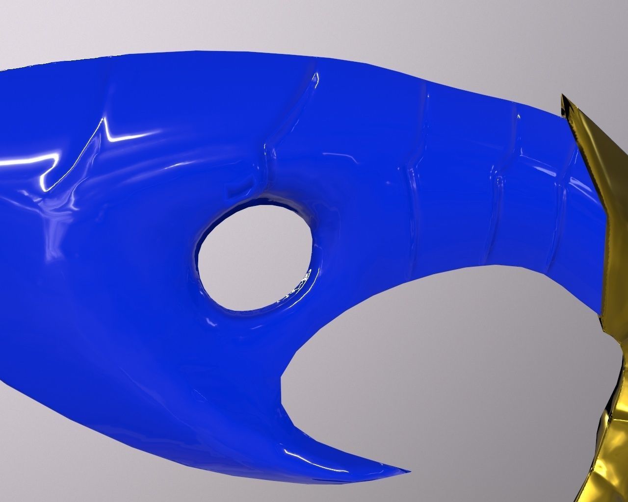 Sickle weapon made of gem and metal free VR / AR / low-poly 3D model ...