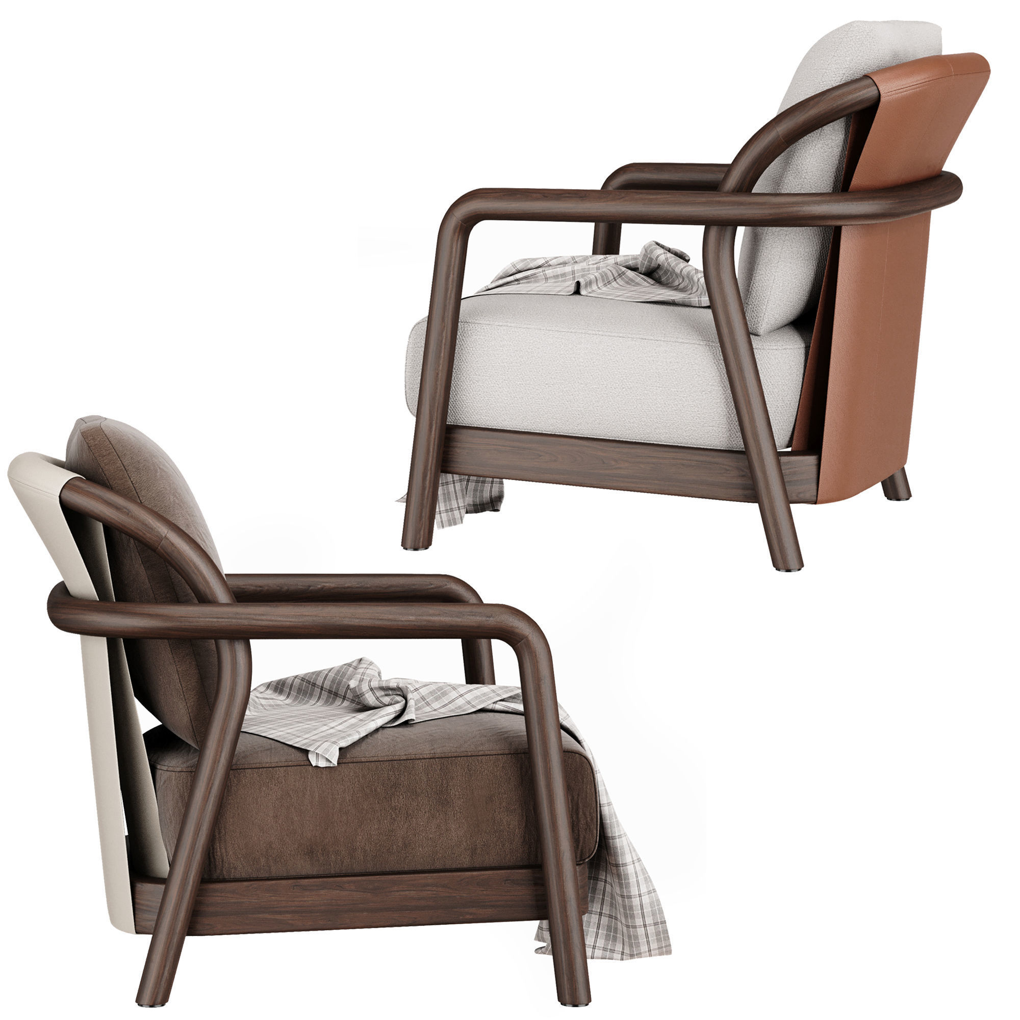 alison armchair by flexform 3D model | CGTrader