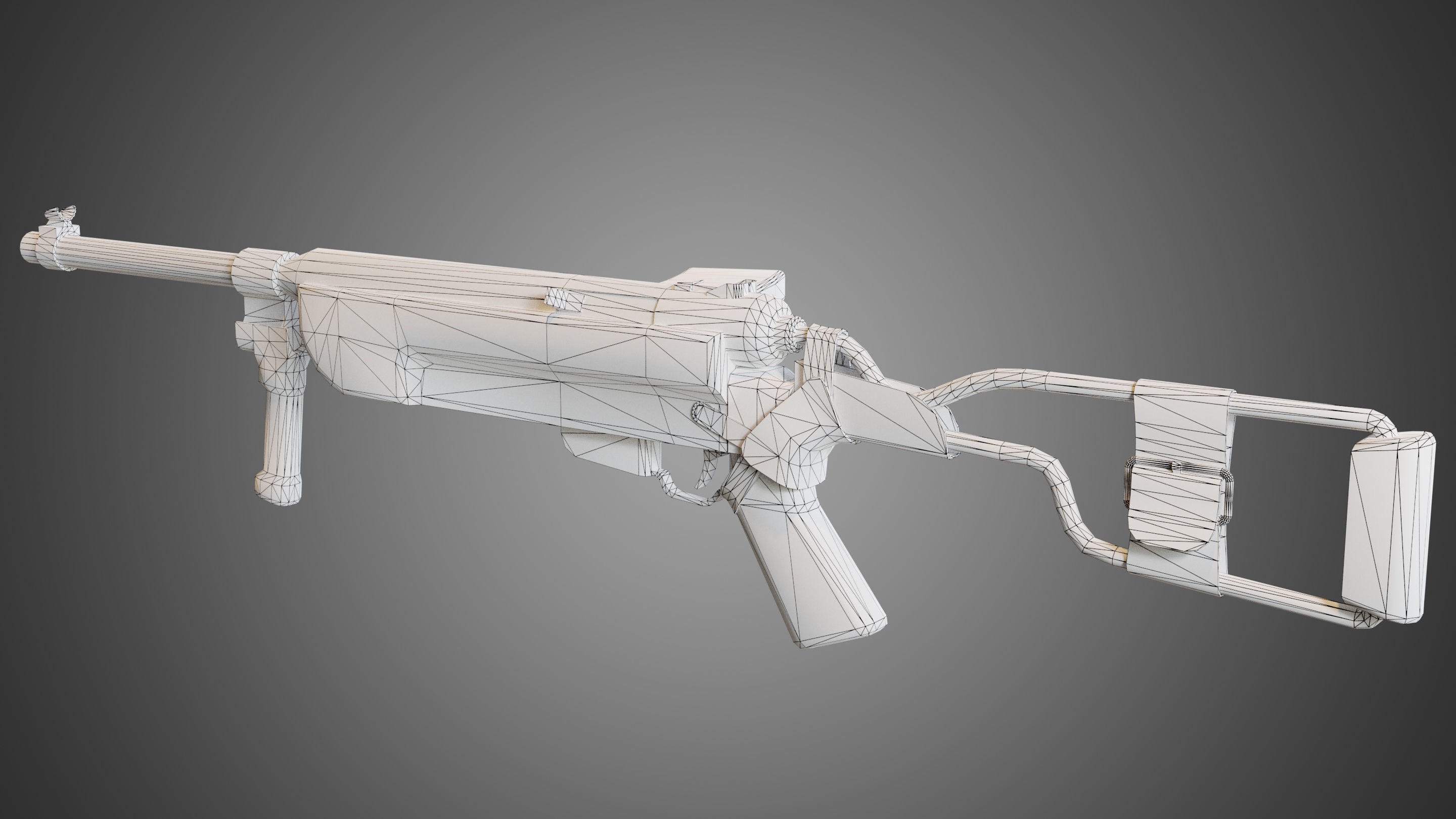 3D model MK-1 gun VR / AR / low-poly | CGTrader