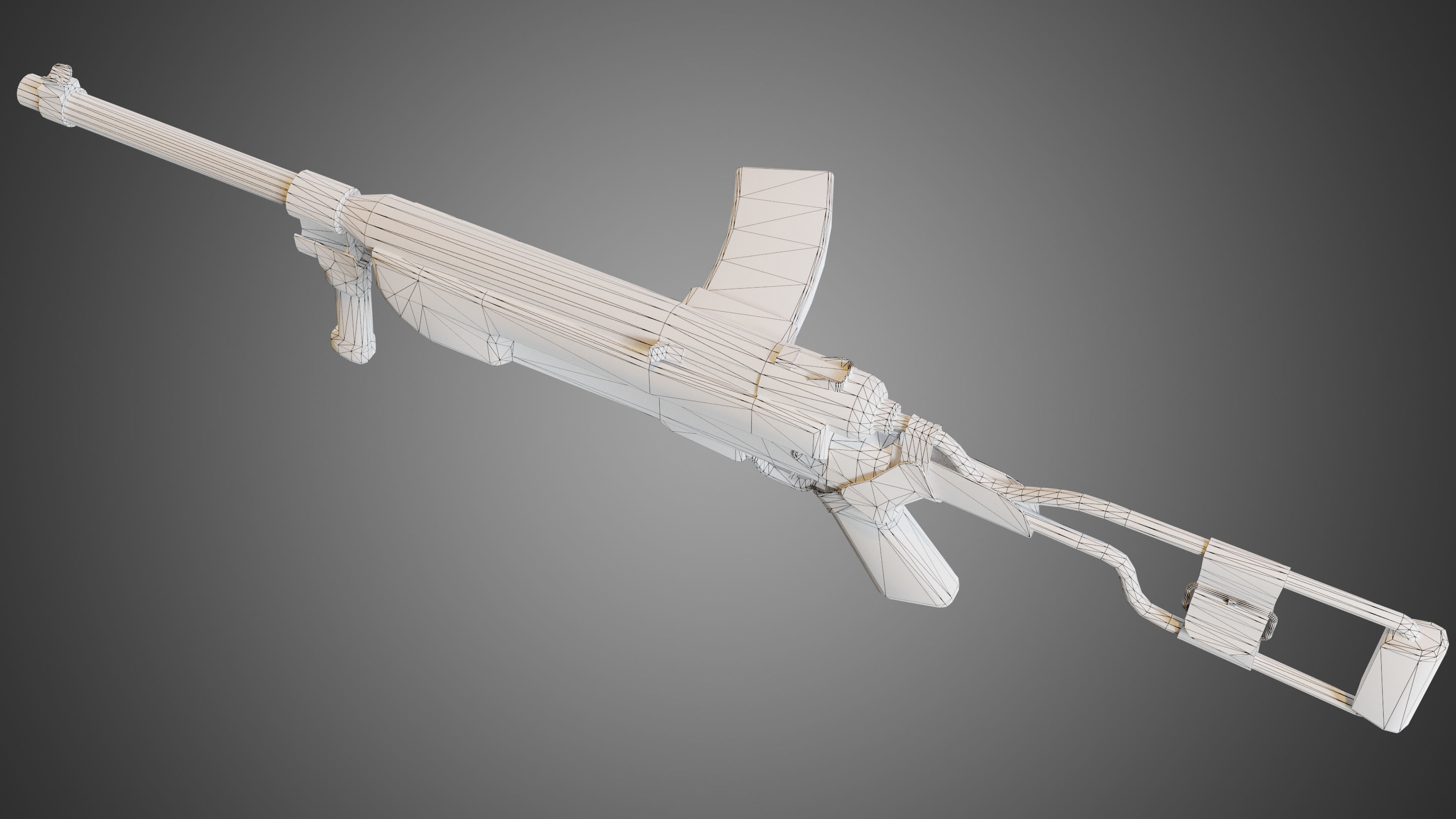 3D model MK-1 gun VR / AR / low-poly | CGTrader