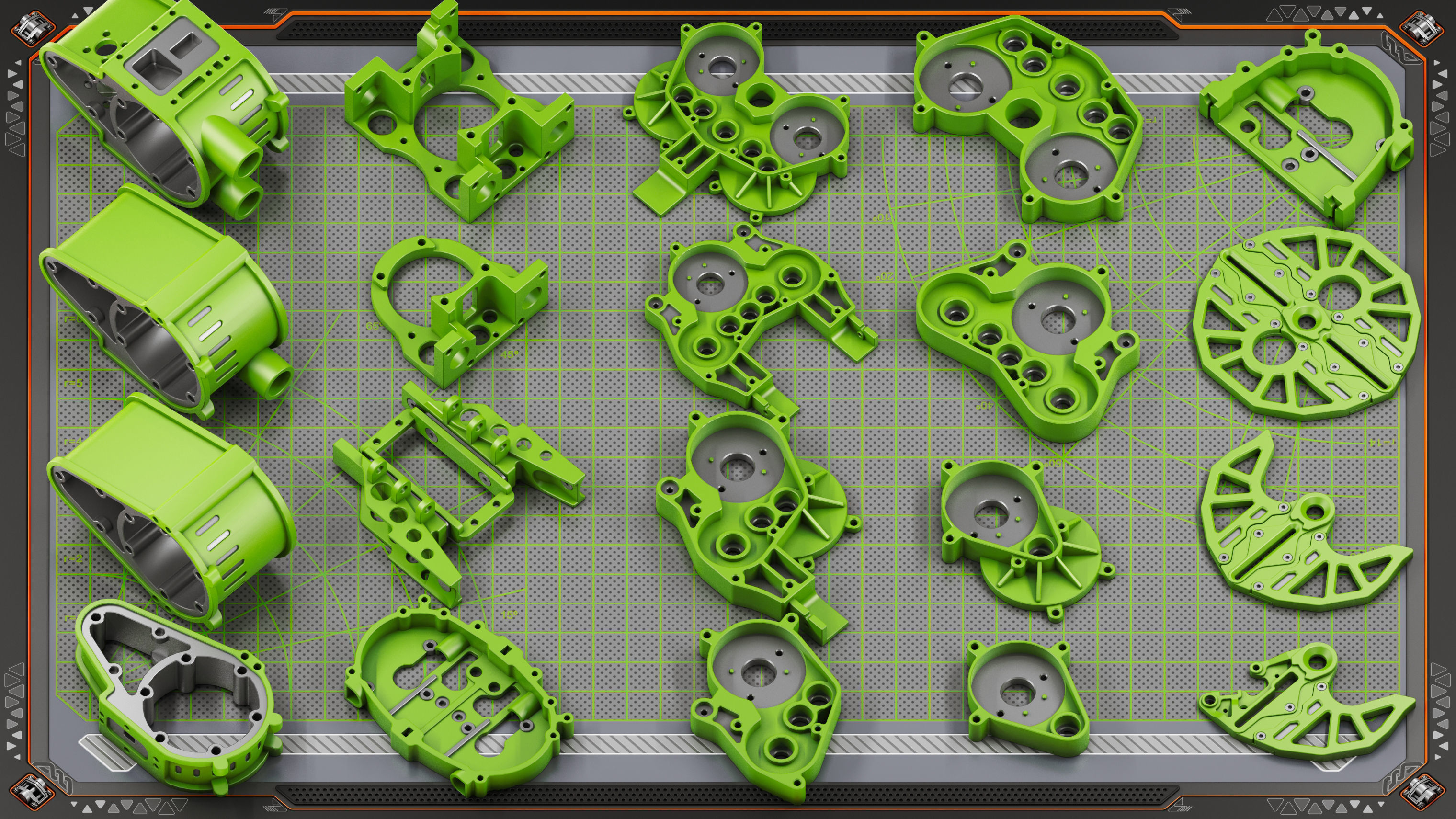 Sci-Fi Hard Surface Mechanical KITBASH 420 DETAILS 3D model | CGTrader