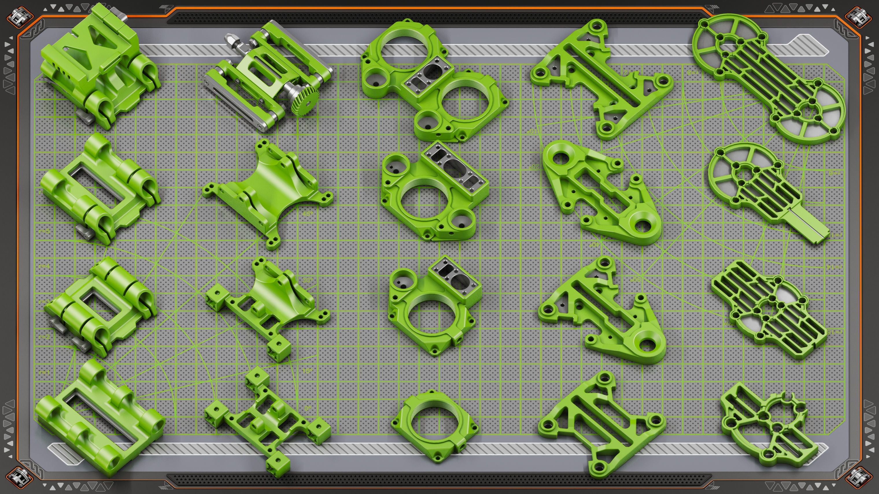 Sci-Fi Hard Surface Mechanical KITBASH 420 DETAILS 3D model | CGTrader