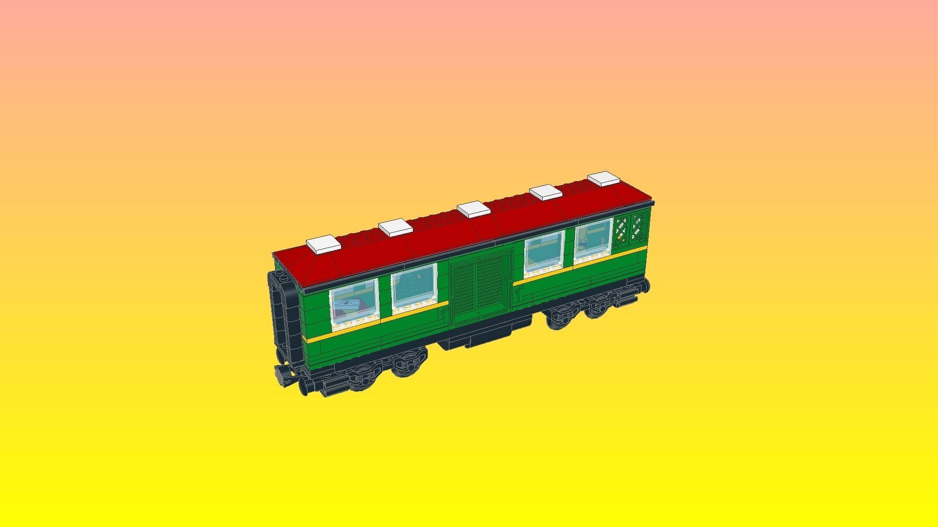 Lego Christmas Carriage Model 626 3D model | CGTrader