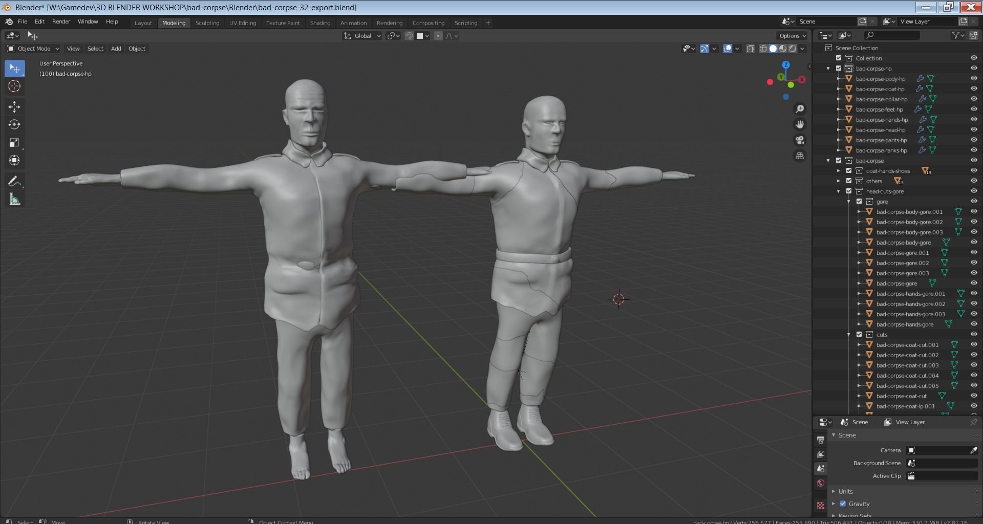 3D model Bad Corpse Torn Soldier Gore Man VR / AR / low-poly | CGTrader