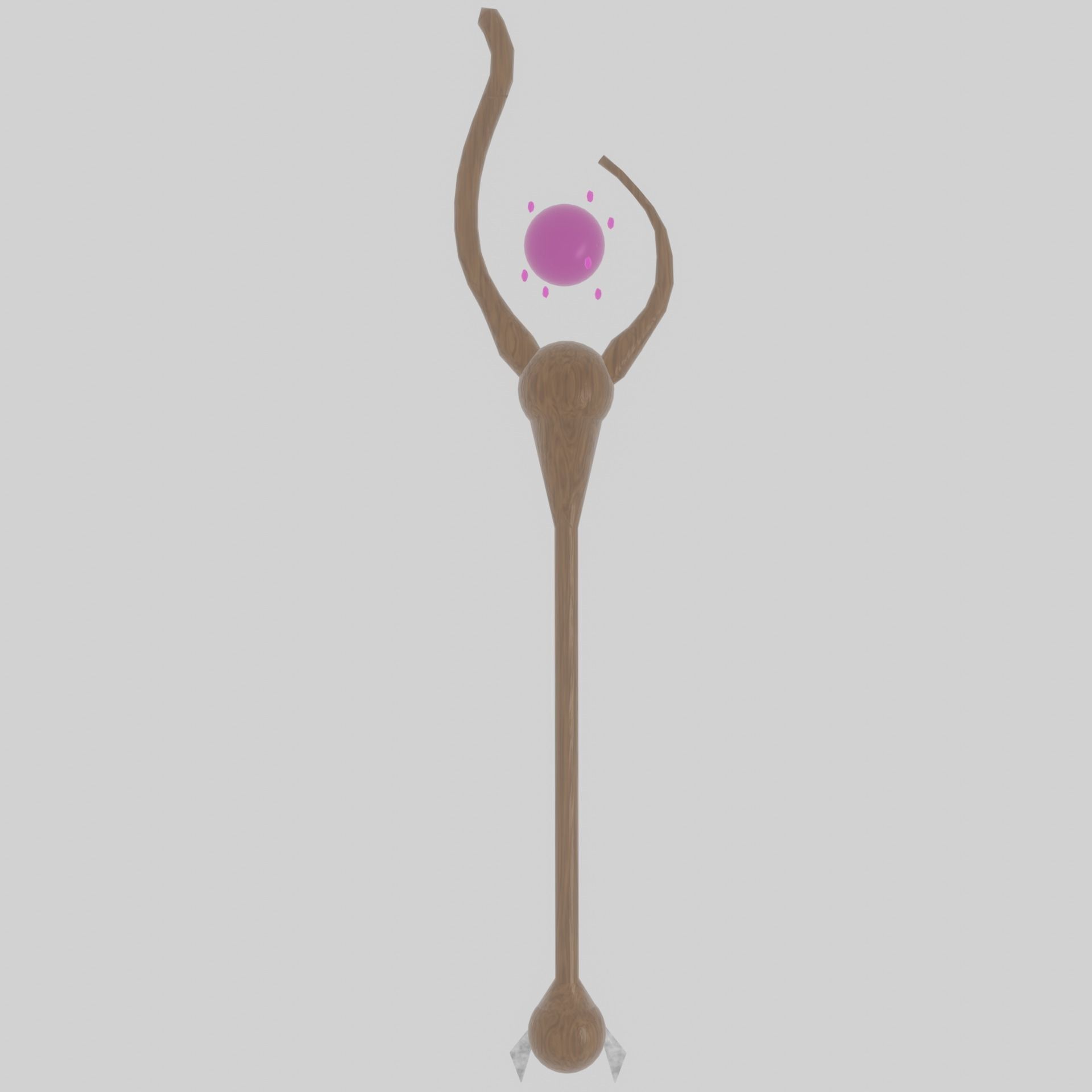 3D model Wizards Staff PBR low poly game ready VR / AR / low-poly ...