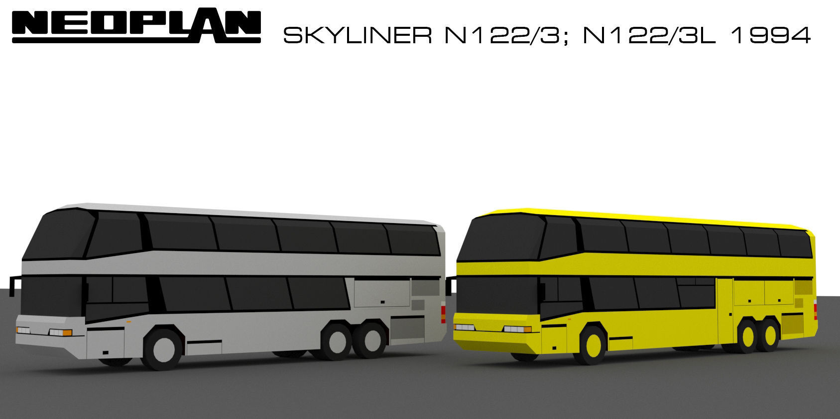 Neoplan bus set 1994-1995 free VR / AR / low-poly 3D model | CGTrader