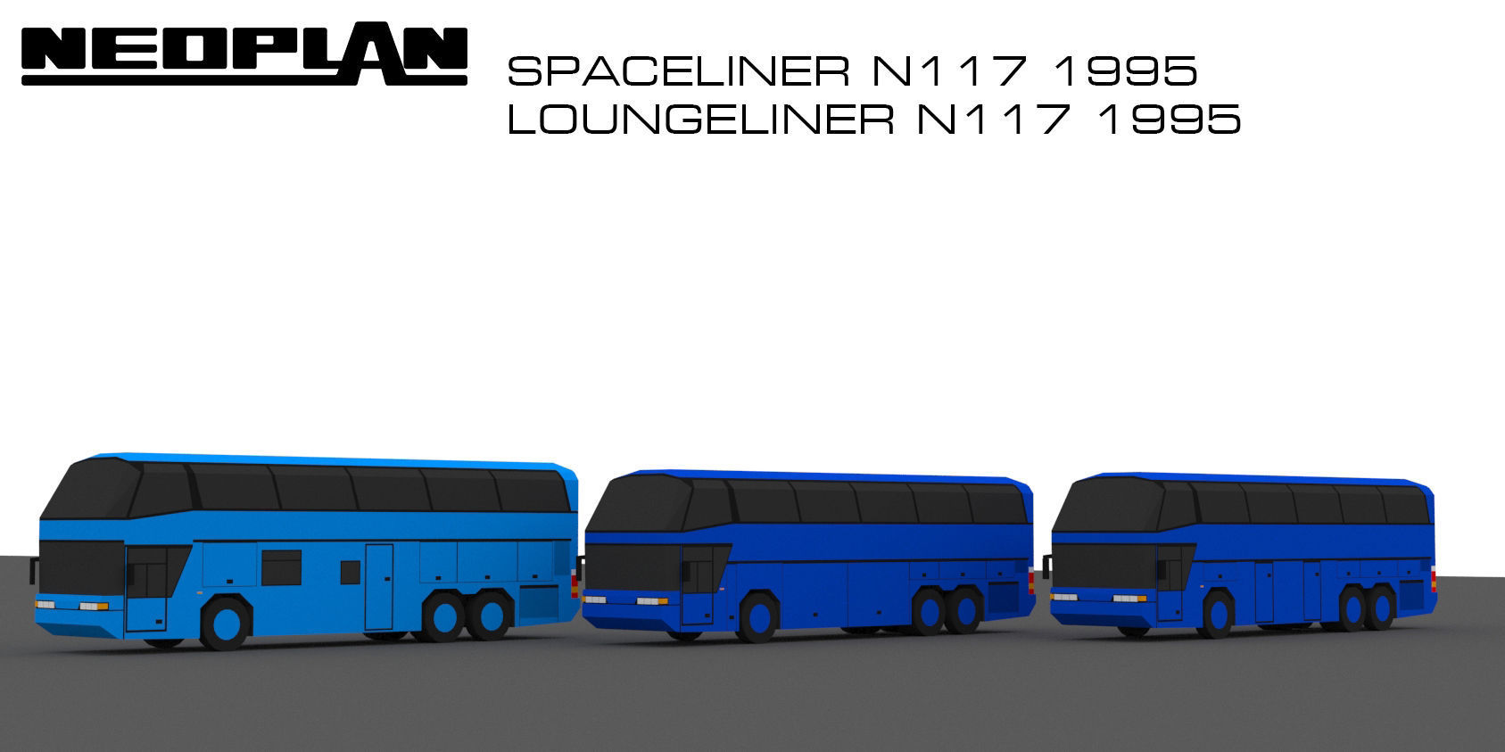 Neoplan bus set 1994-1995 free VR / AR / low-poly 3D model | CGTrader