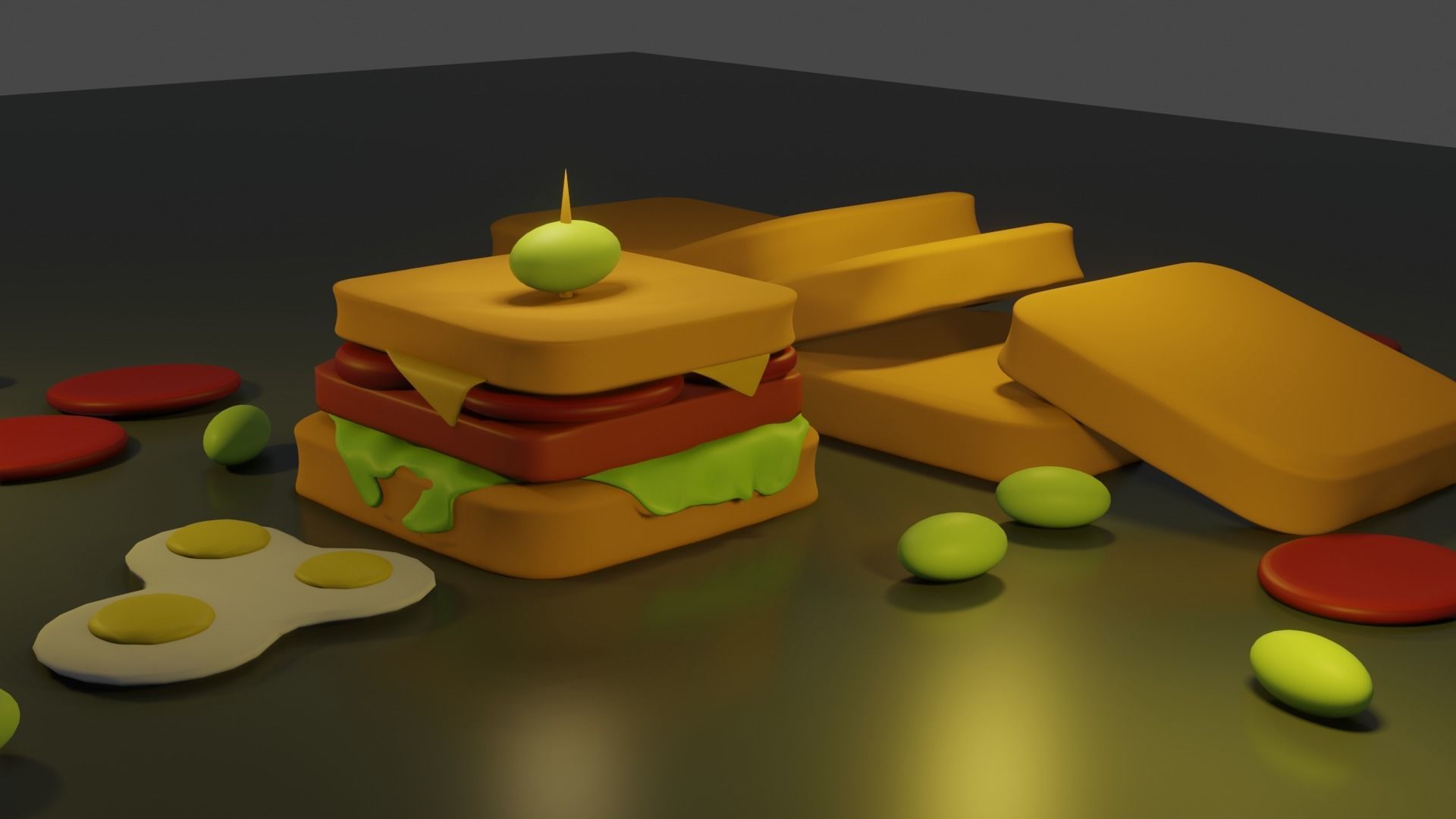 Sandwich 3D model | CGTrader