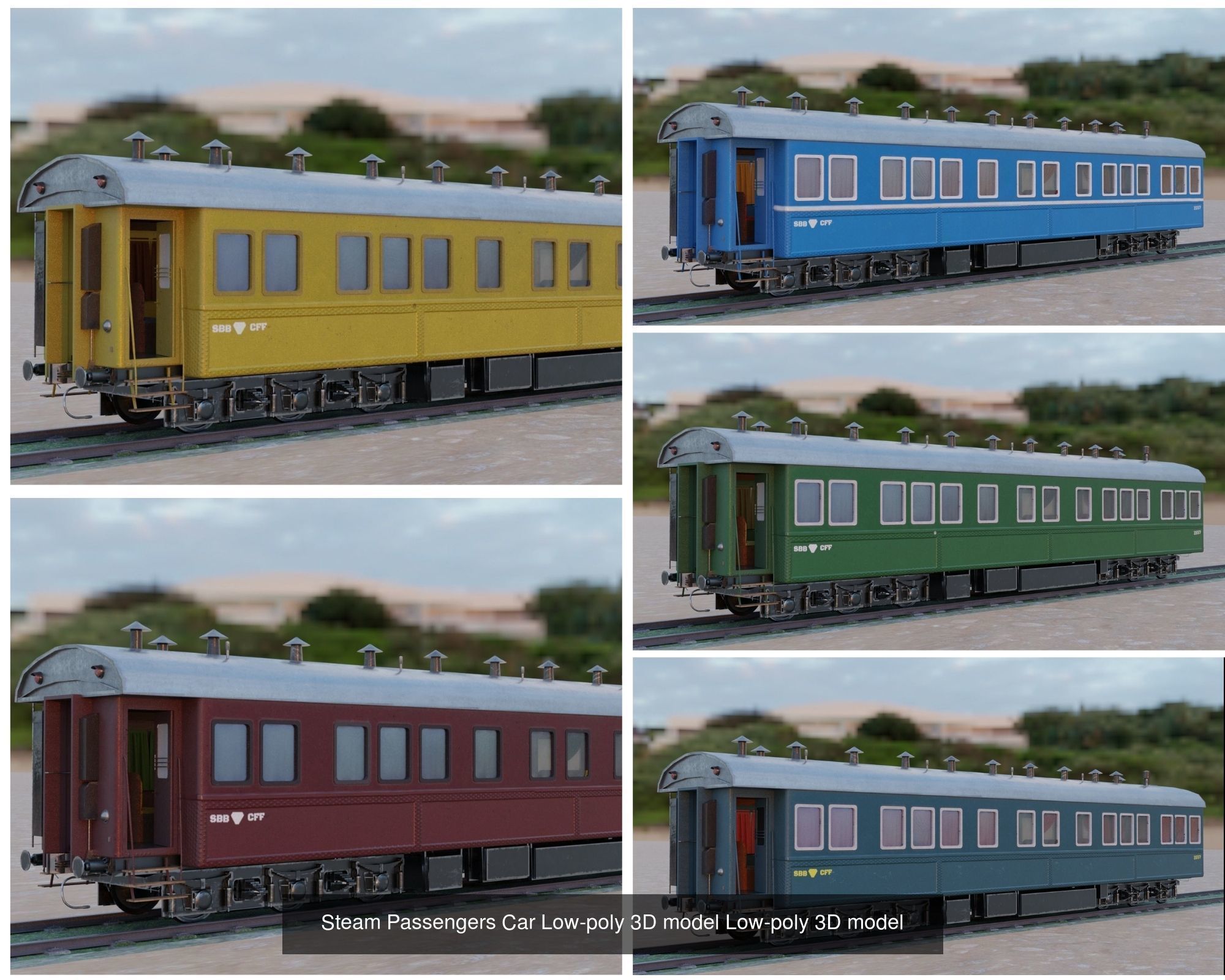 Locomotive Train Mega Pack 3D Model Collection | CGTrader