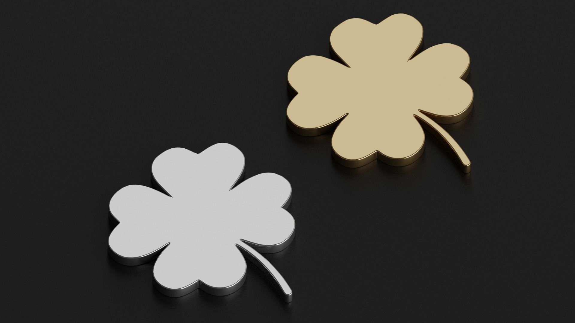 Lucky Four Leaf Clover 3D model | CGTrader