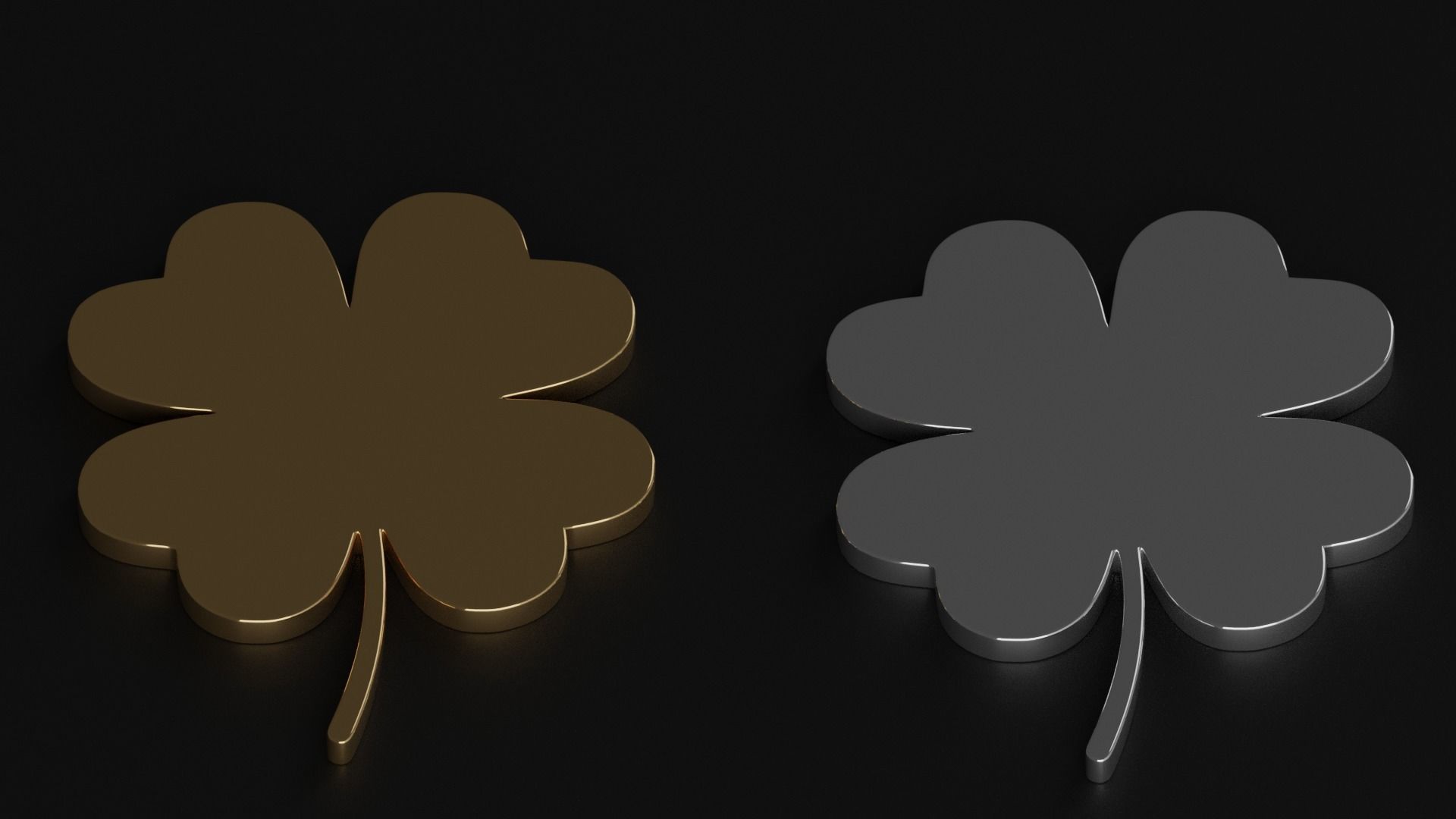 Lucky Four Leaf Clover 3D model | CGTrader