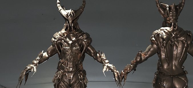 Clawed armor set full 3D model | CGTrader
