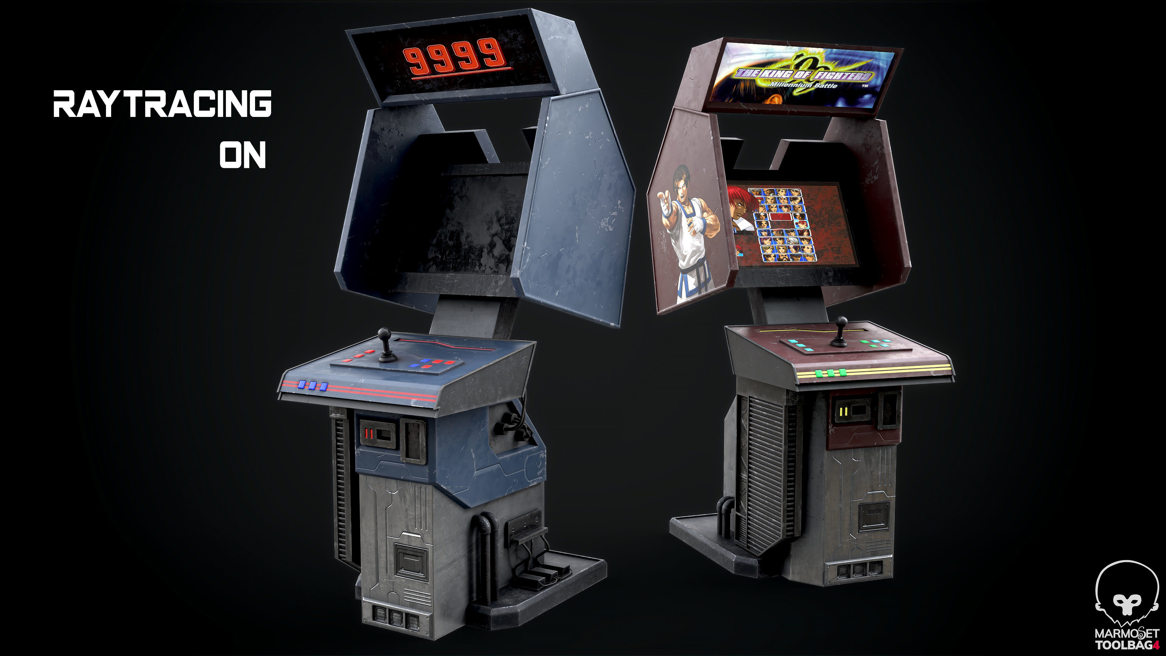 3D model Arcade GAme Machine Cyberpunk PBR Game Ready VR / AR / low ...