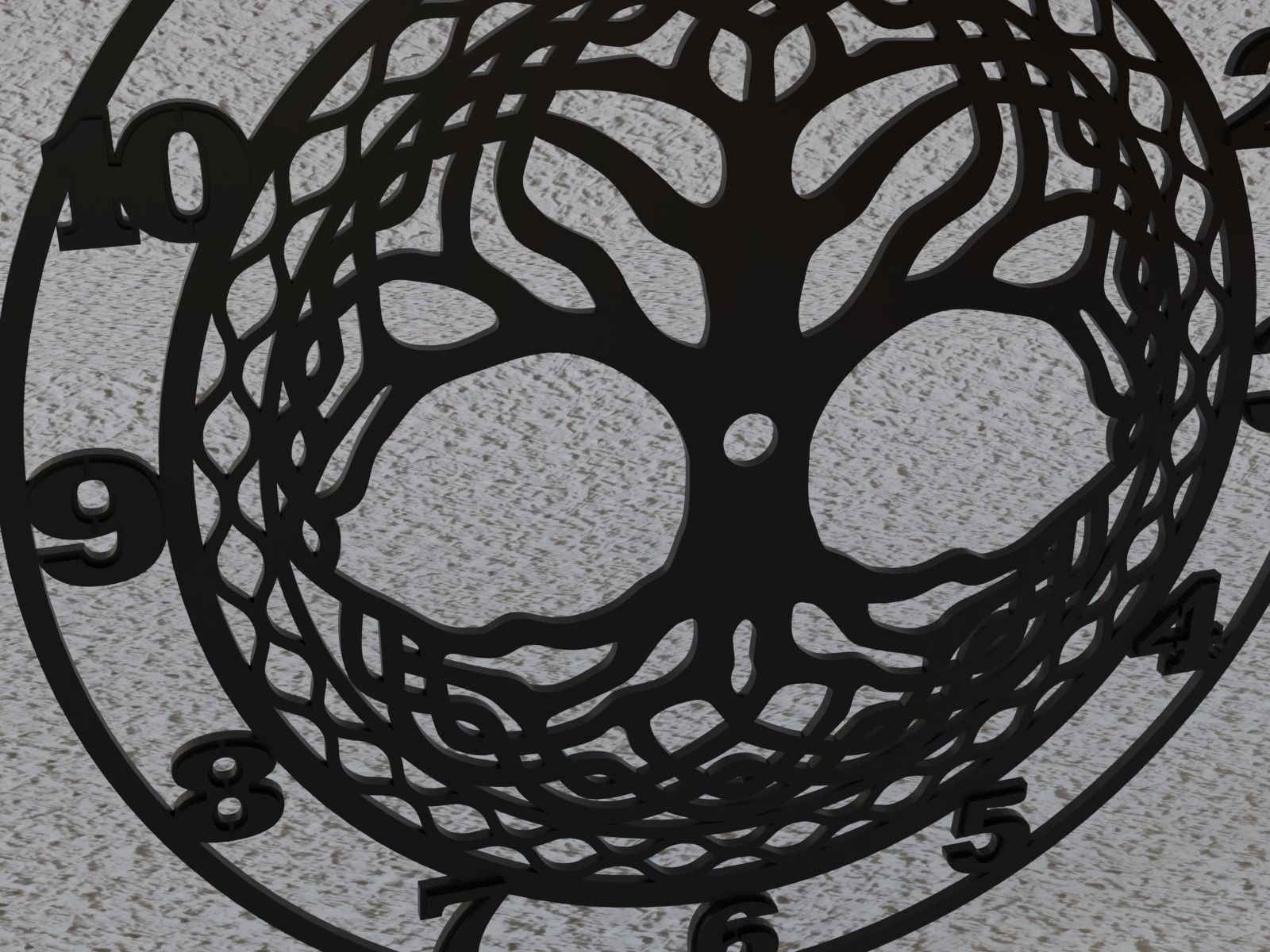 tree of life wall clock 3D model 3D printable | CGTrader