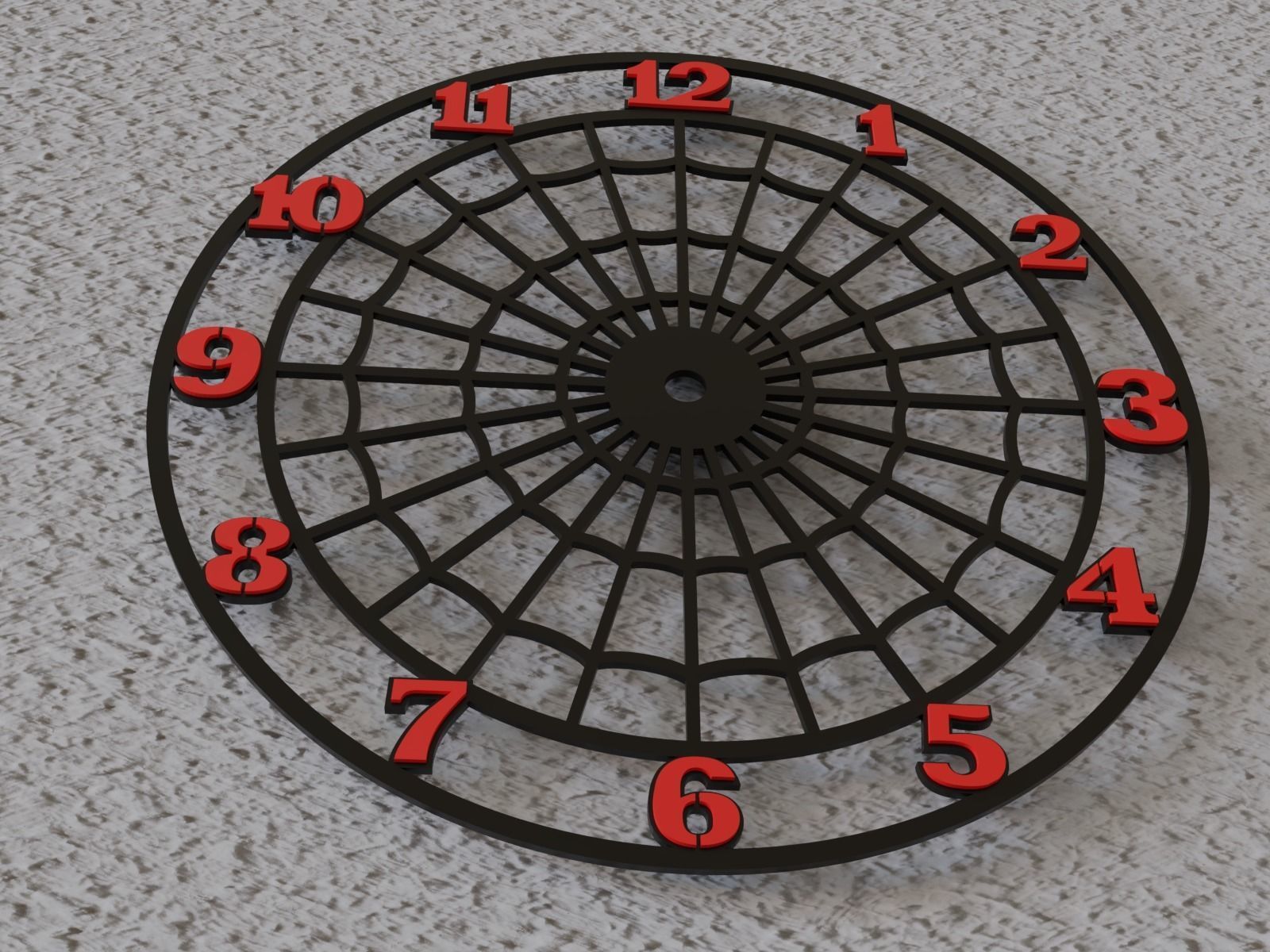 spider web wall clock 3D model 3D printable | CGTrader