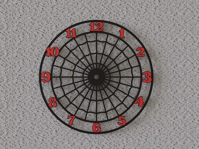 spider web wall clock 3D model 3D printable | CGTrader