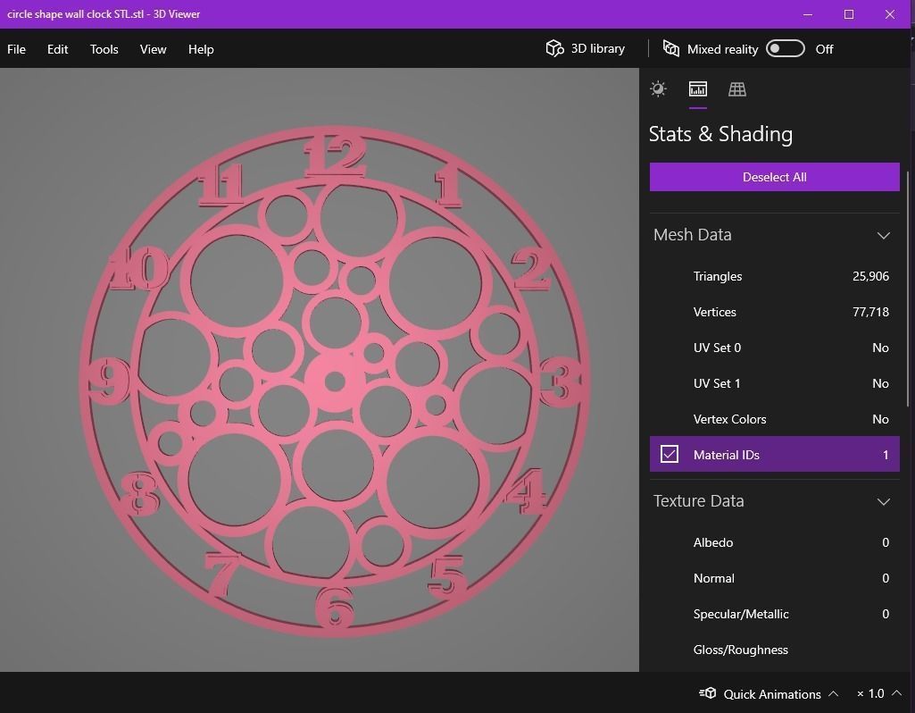circle shape wall clock 3D model 3D printable | CGTrader