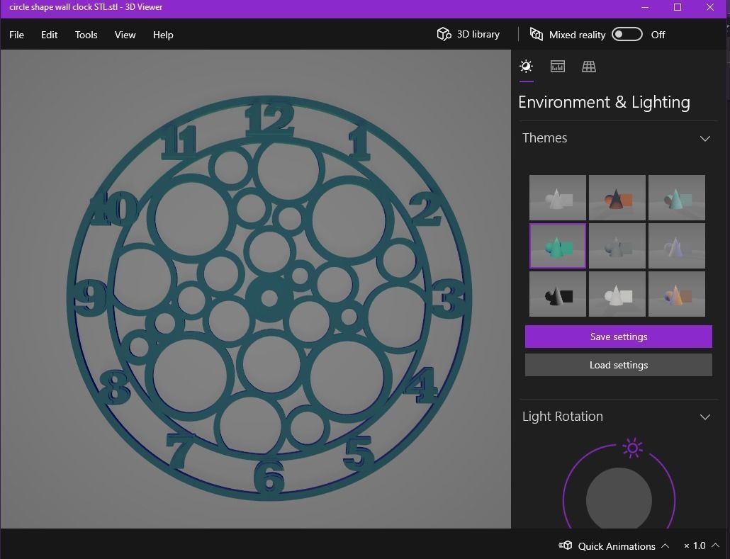 circle shape wall clock 3D model 3D printable | CGTrader