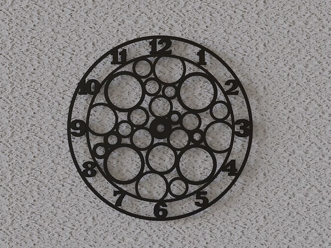circle shape wall clock 3D model 3D printable | CGTrader