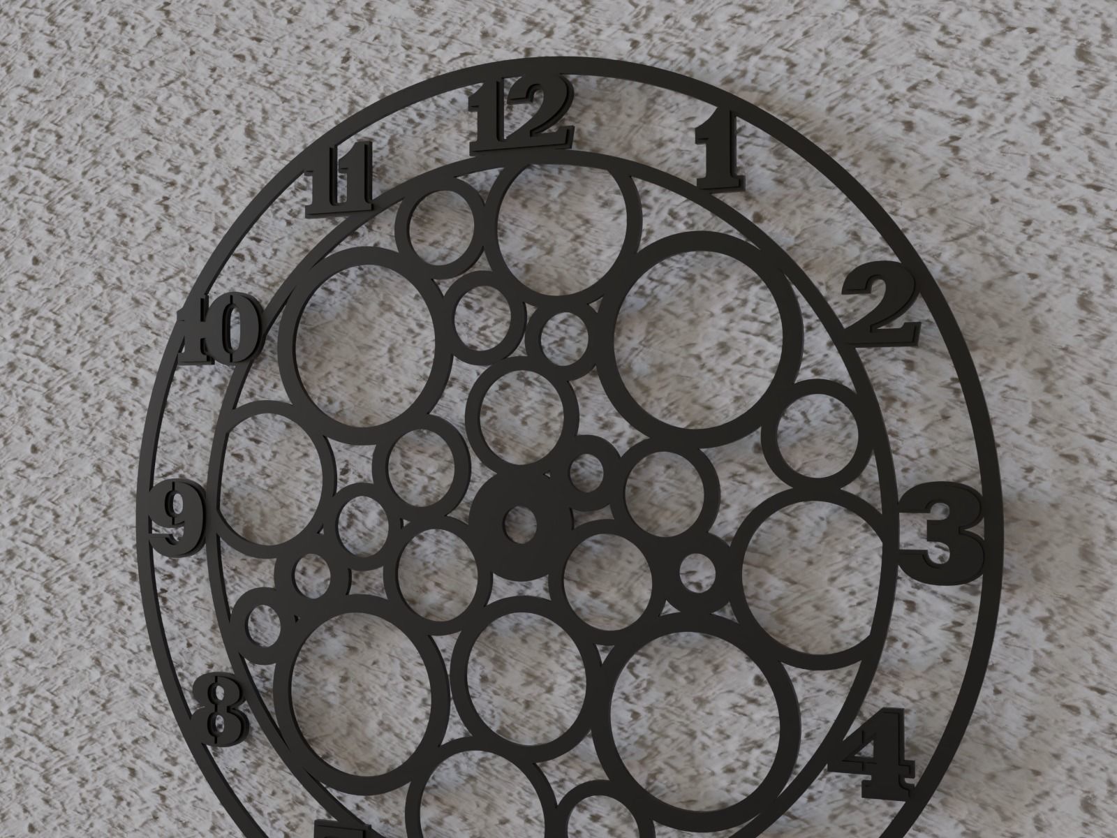 circle shape wall clock 3D model 3D printable | CGTrader