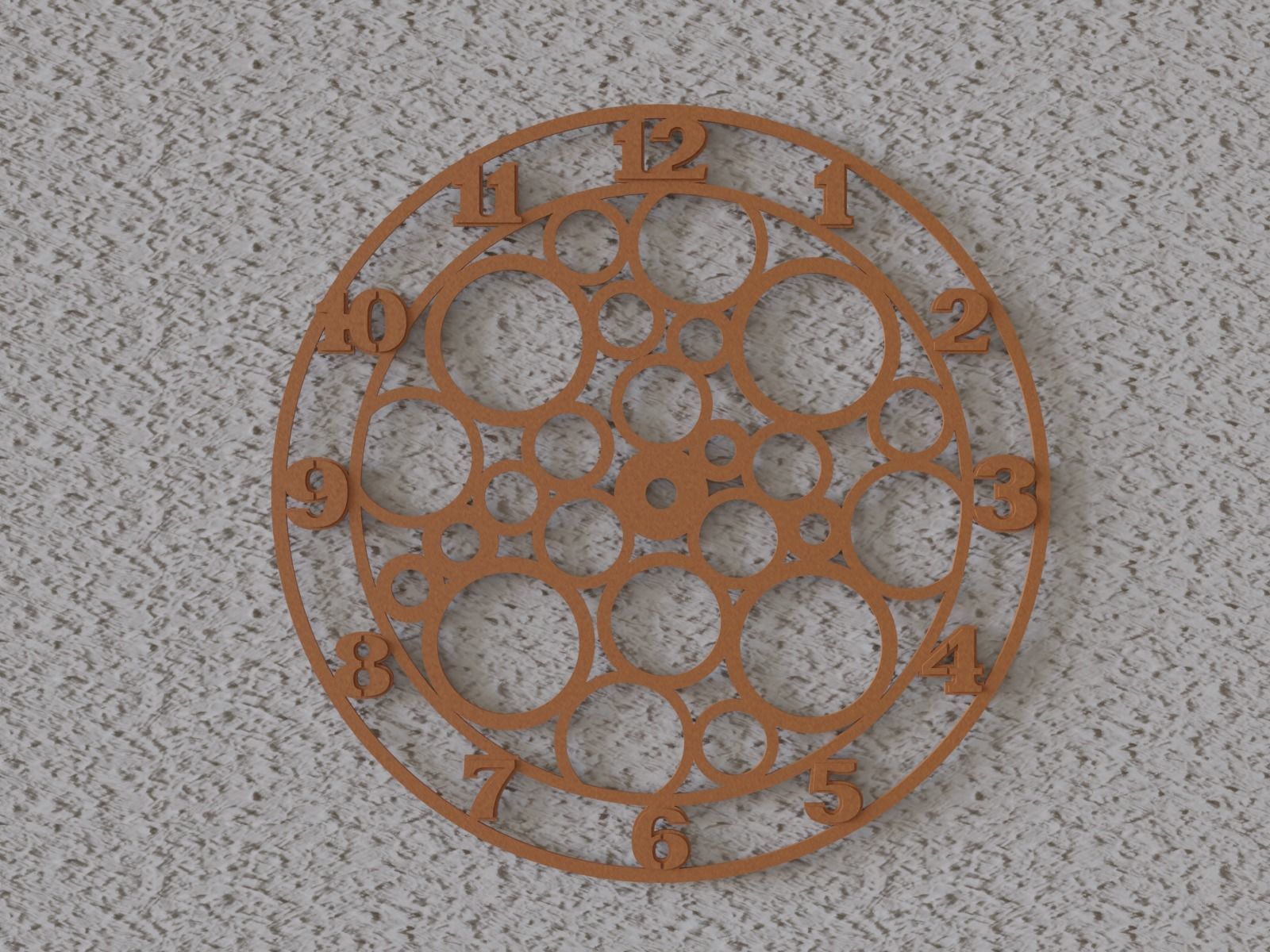circle shape wall clock 3D model 3D printable | CGTrader