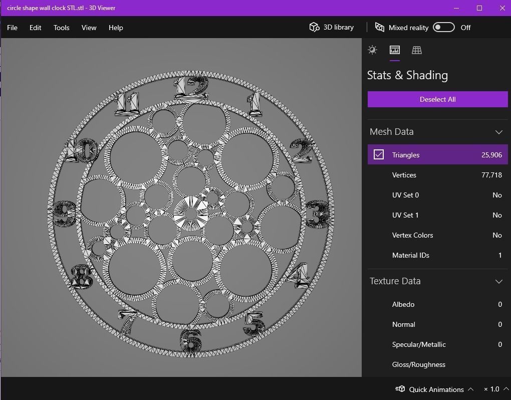 circle shape wall clock 3D model 3D printable | CGTrader