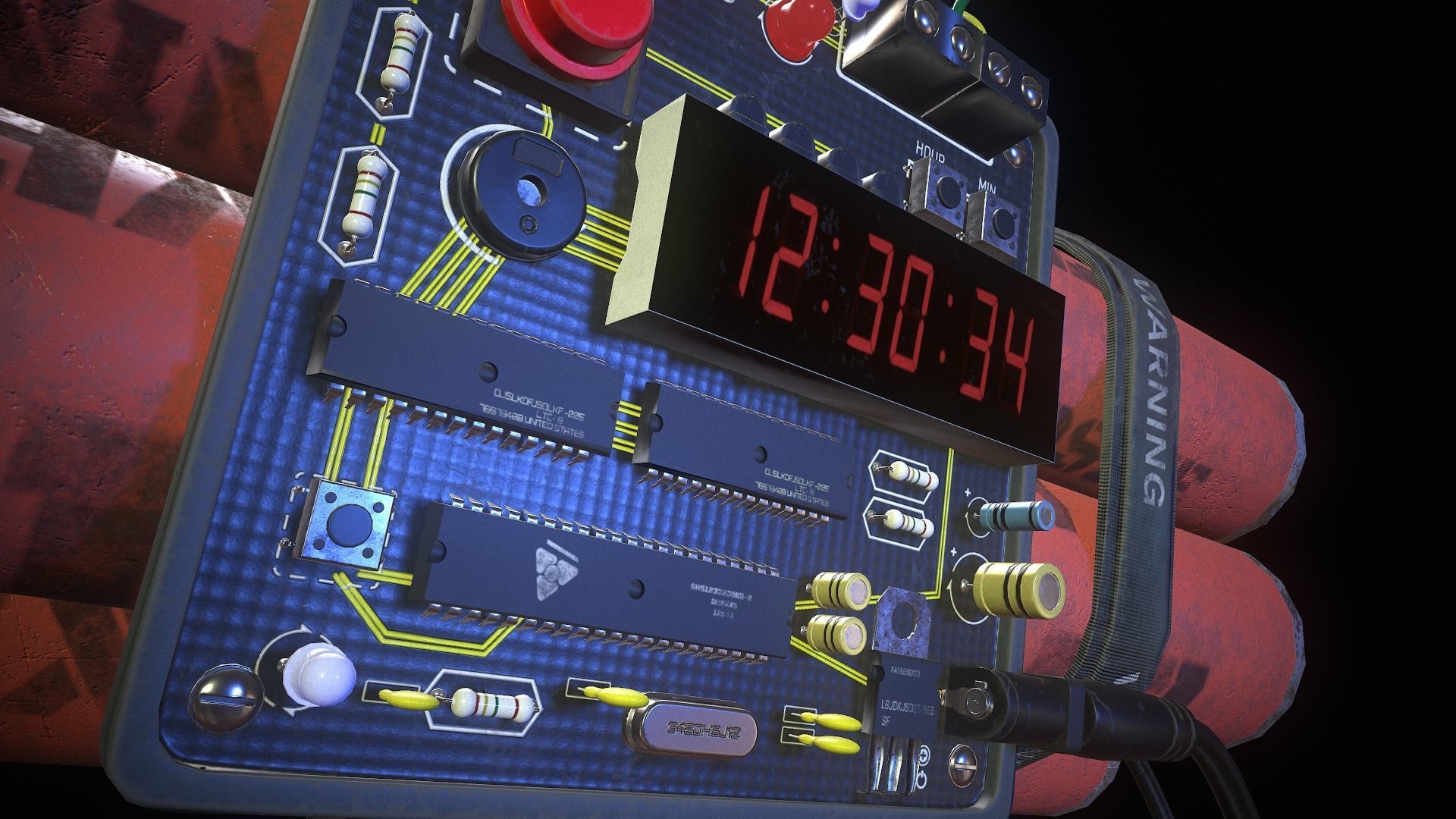 Video game bomb 3D model | CGTrader