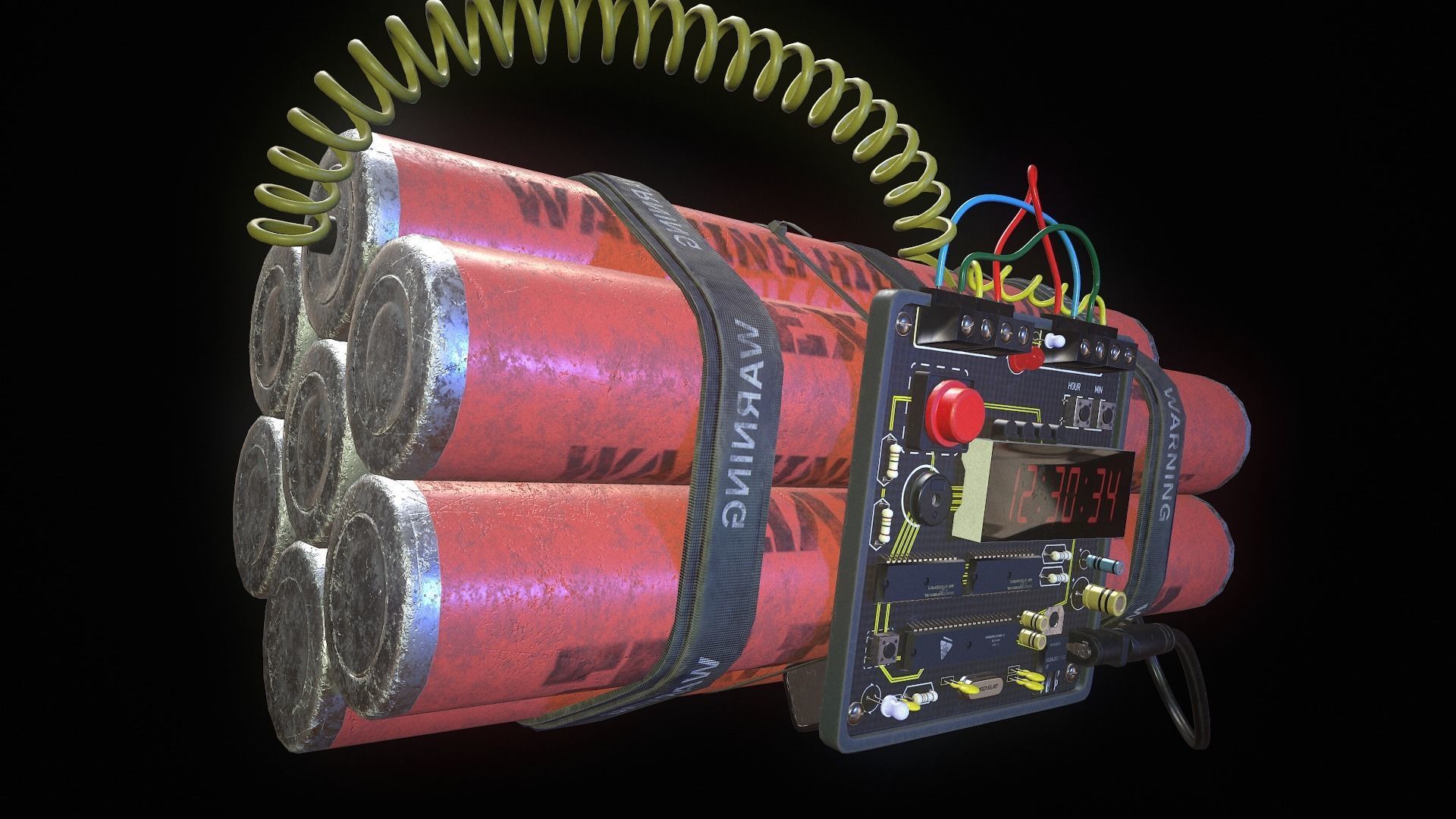 Video game bomb 3D model | CGTrader