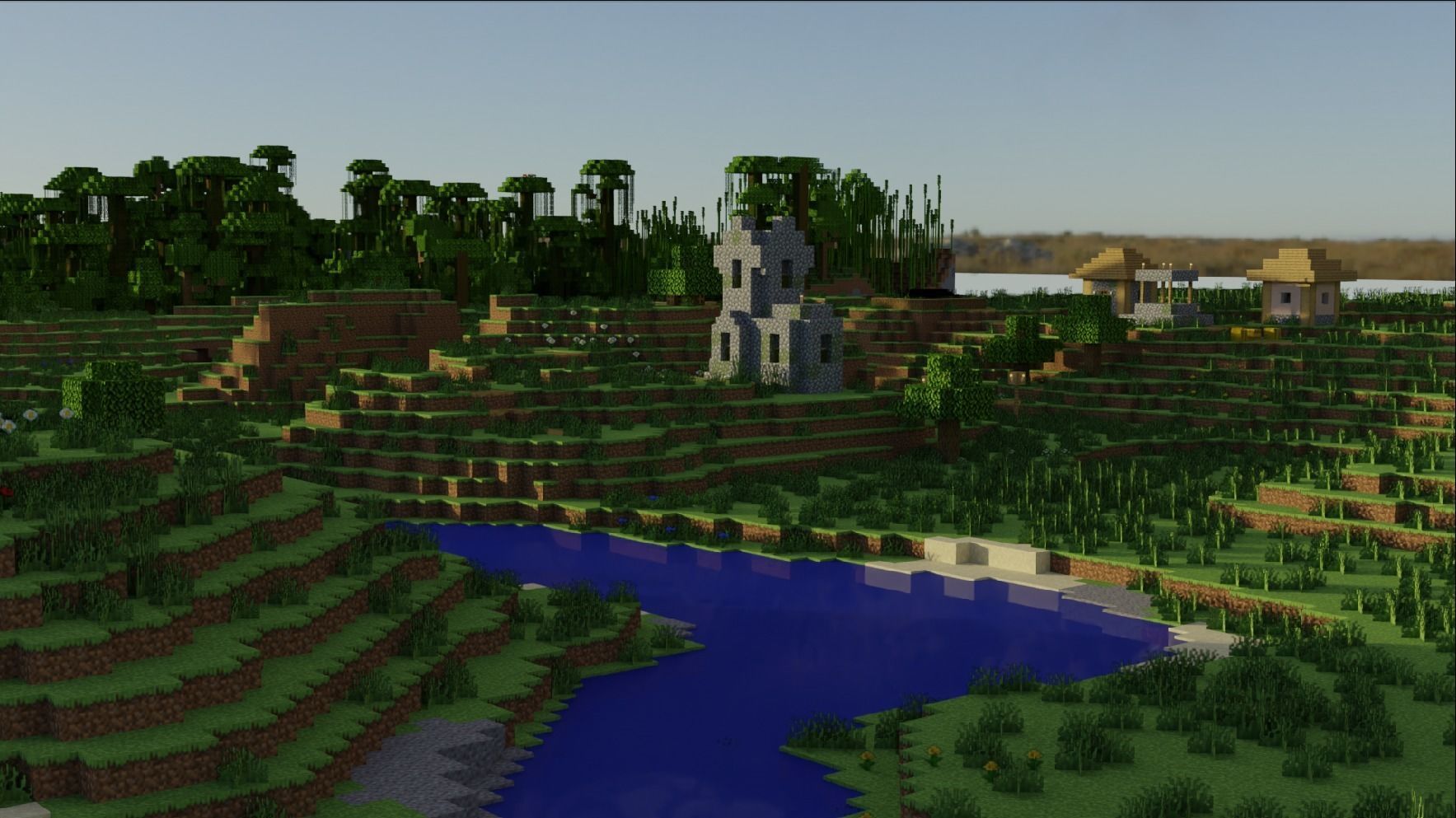 Minecraft Biomes Village Snowy Village Jungle temple Beach free 3D ...