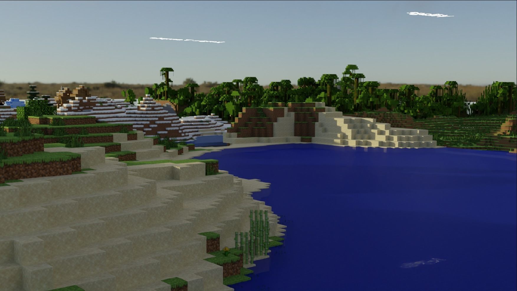 Minecraft Biomes Village Snowy Village Jungle temple Beach free 3D ...