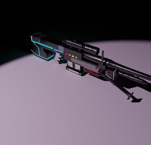 3D model Futuristic Rifle VR / AR / low-poly | CGTrader