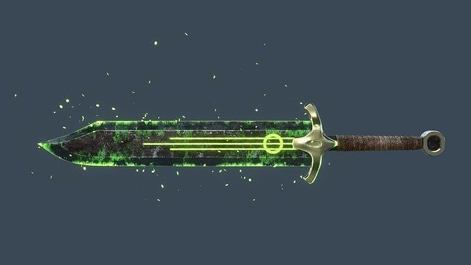 3D model Green Blade VR / AR / low-poly | CGTrader