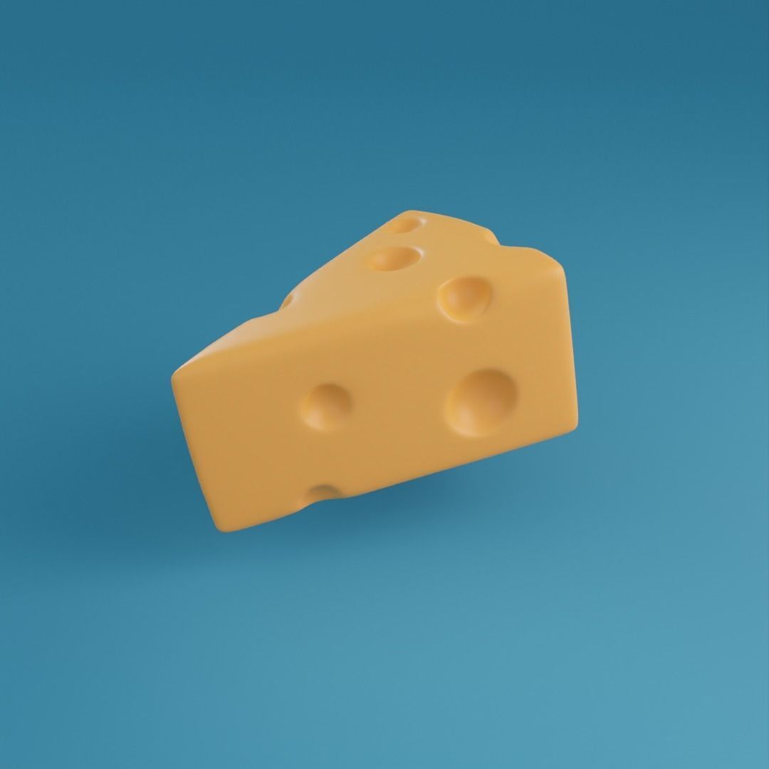 3D model Cartoon cheese VR / AR / low-poly | CGTrader