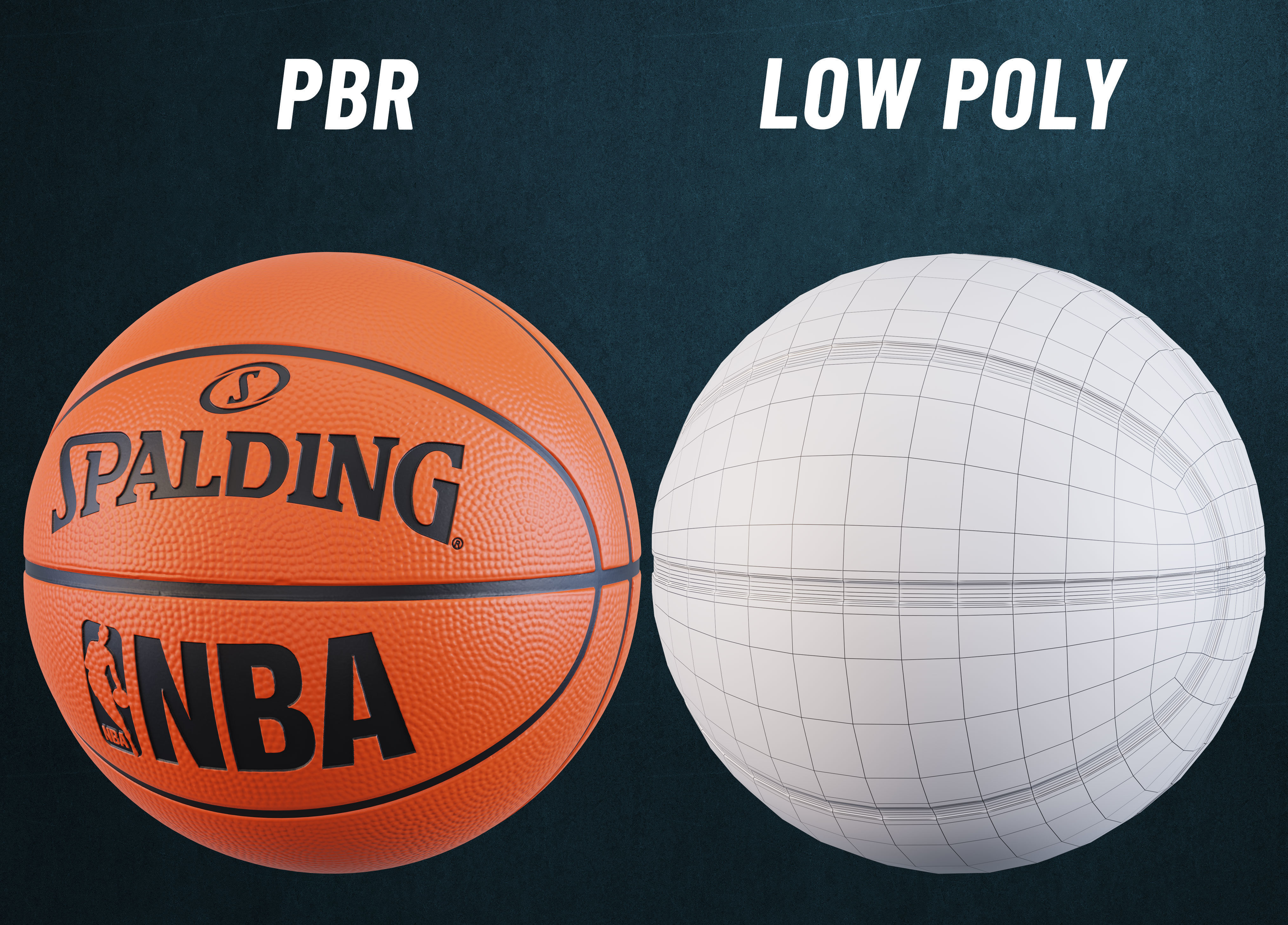 3D model basketball and soccer ball Lowpoly 3d model with video ...