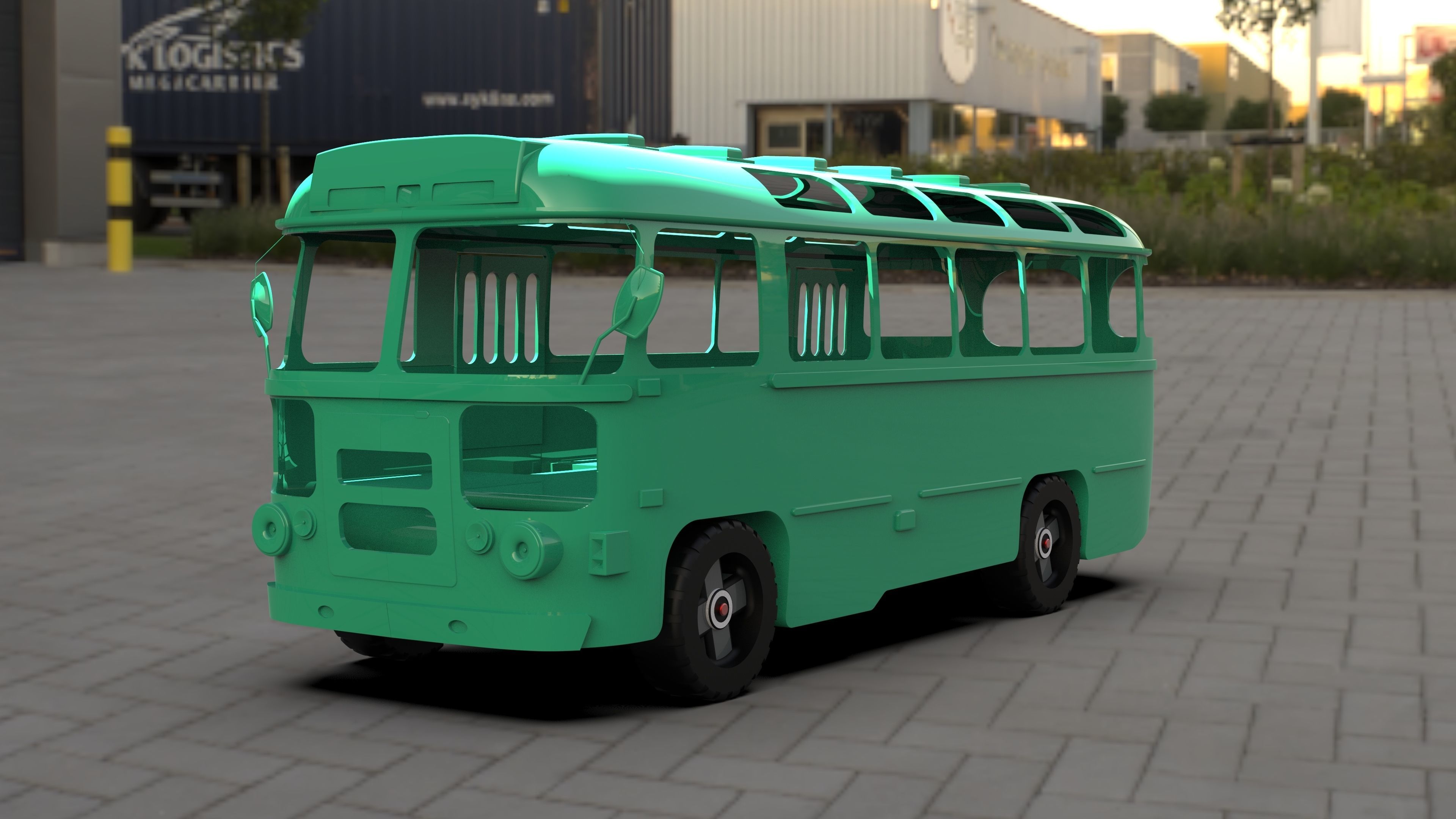 Bus PAZ 672 3D model 3D printable | CGTrader