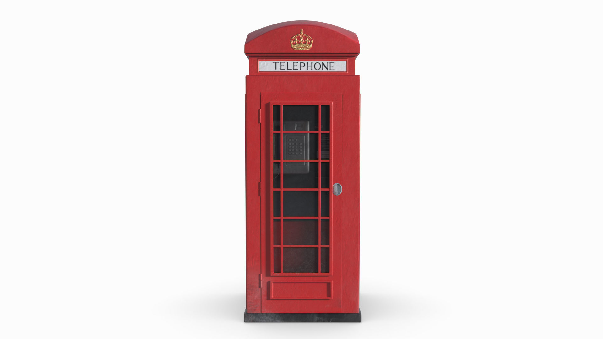 British Red Phone Box 3D model rigged | CGTrader