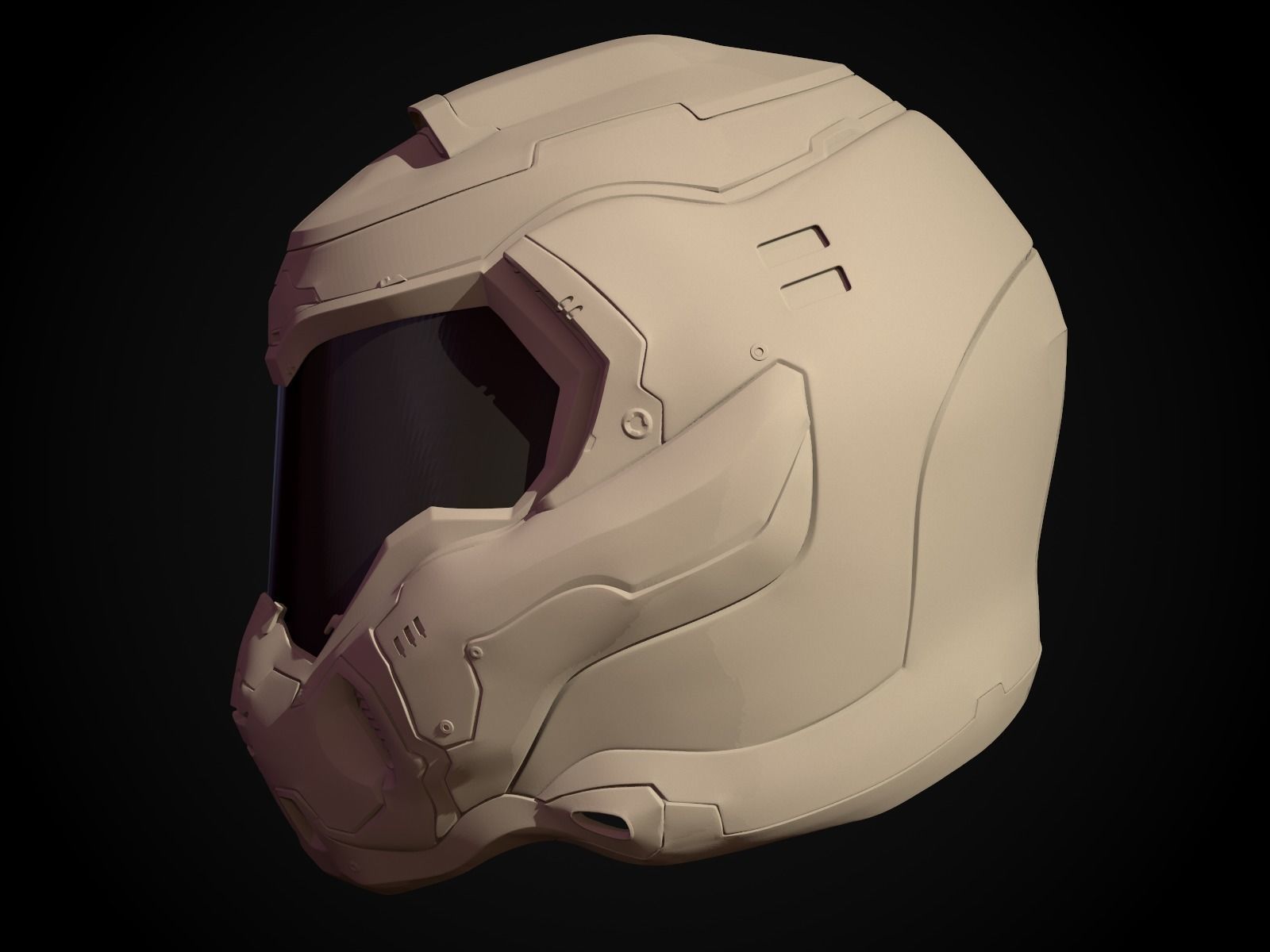 printable doom eternal helmet airsoft paintball 3D model 3D printable ...