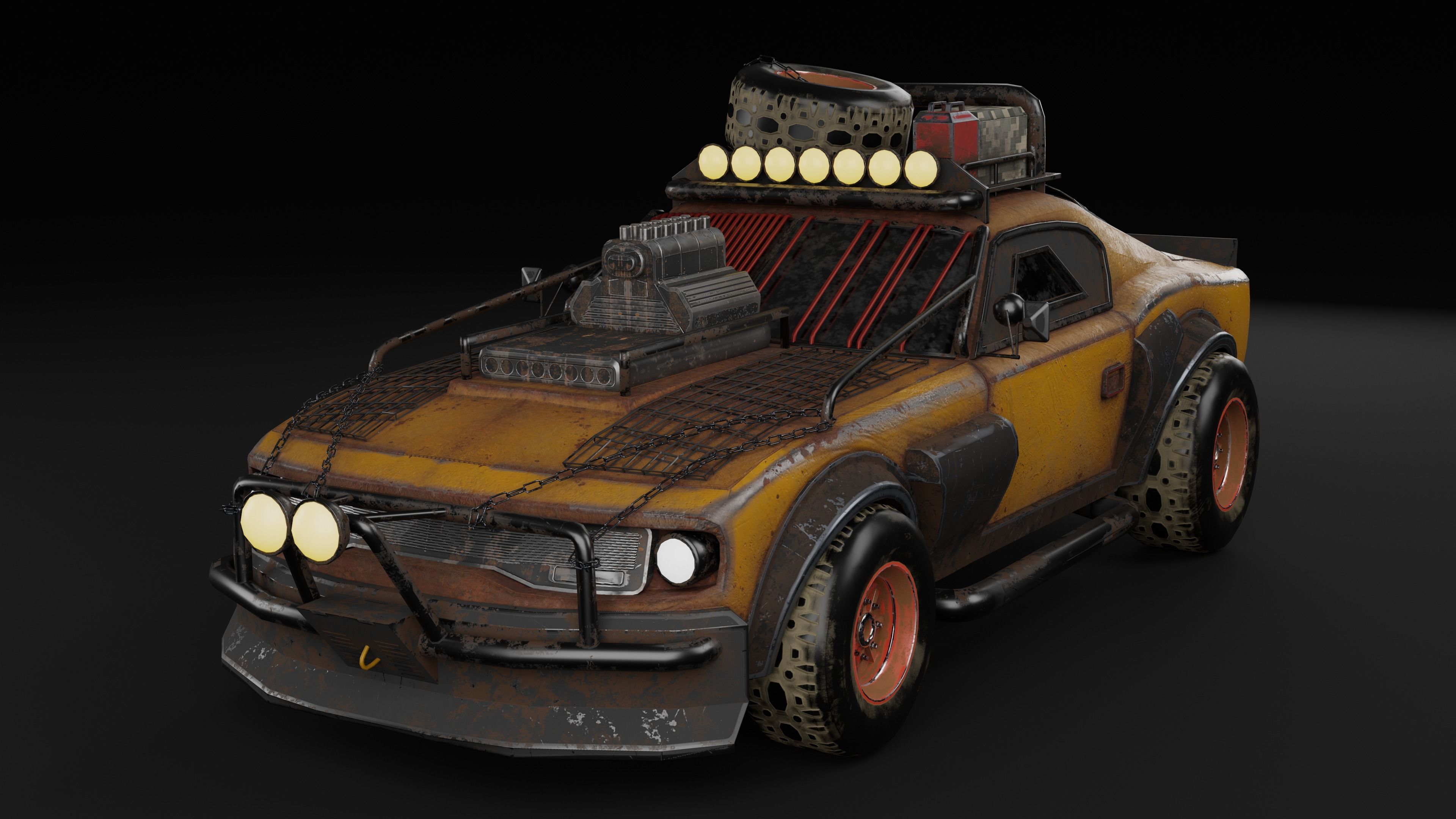 3D model Rusty car-Game asset VR / AR / low-poly | CGTrader